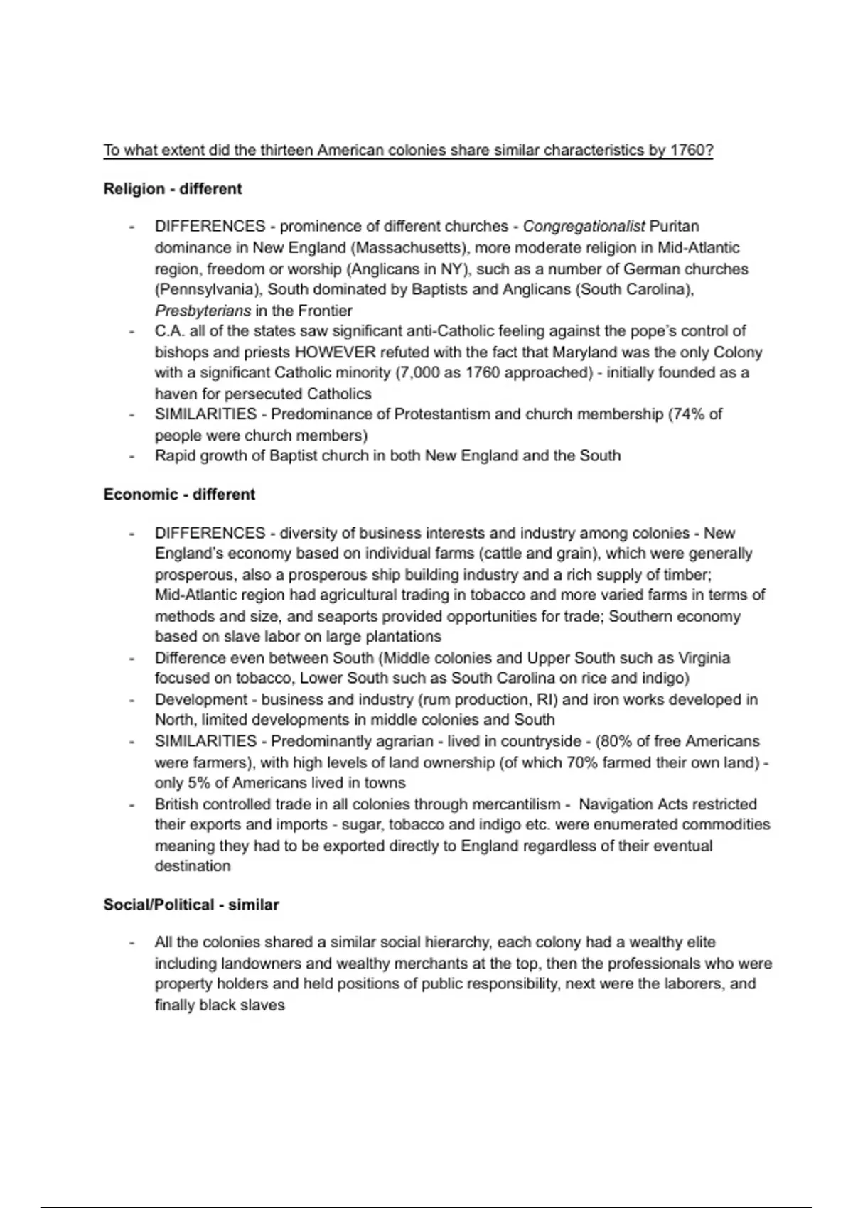 Summary A* ESSAY PLAN, History AQA A Level 2G, To what extent did the ...