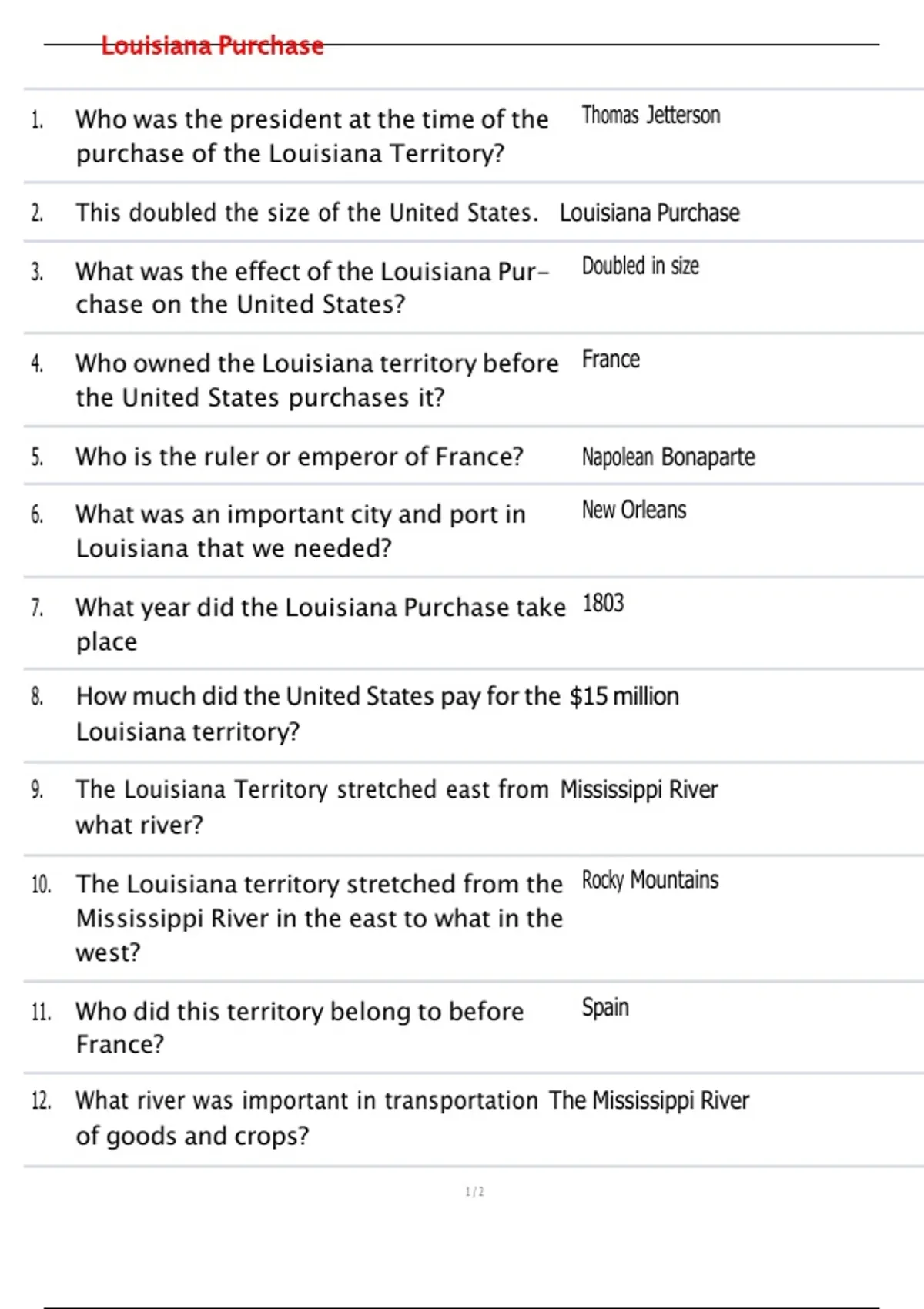 Louisiana Purchase Exam Study Guide Updated 2025/2026 – History ...