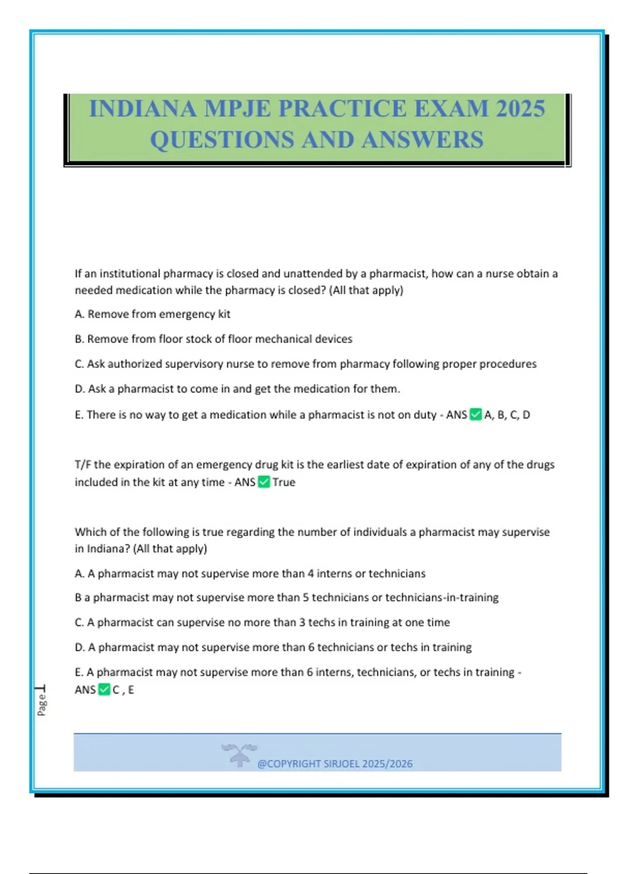 INDIANA MPJE PRACTICE EXAM 2025 QUESTIONS AND ANSWERS - INDIANA MPJE ...