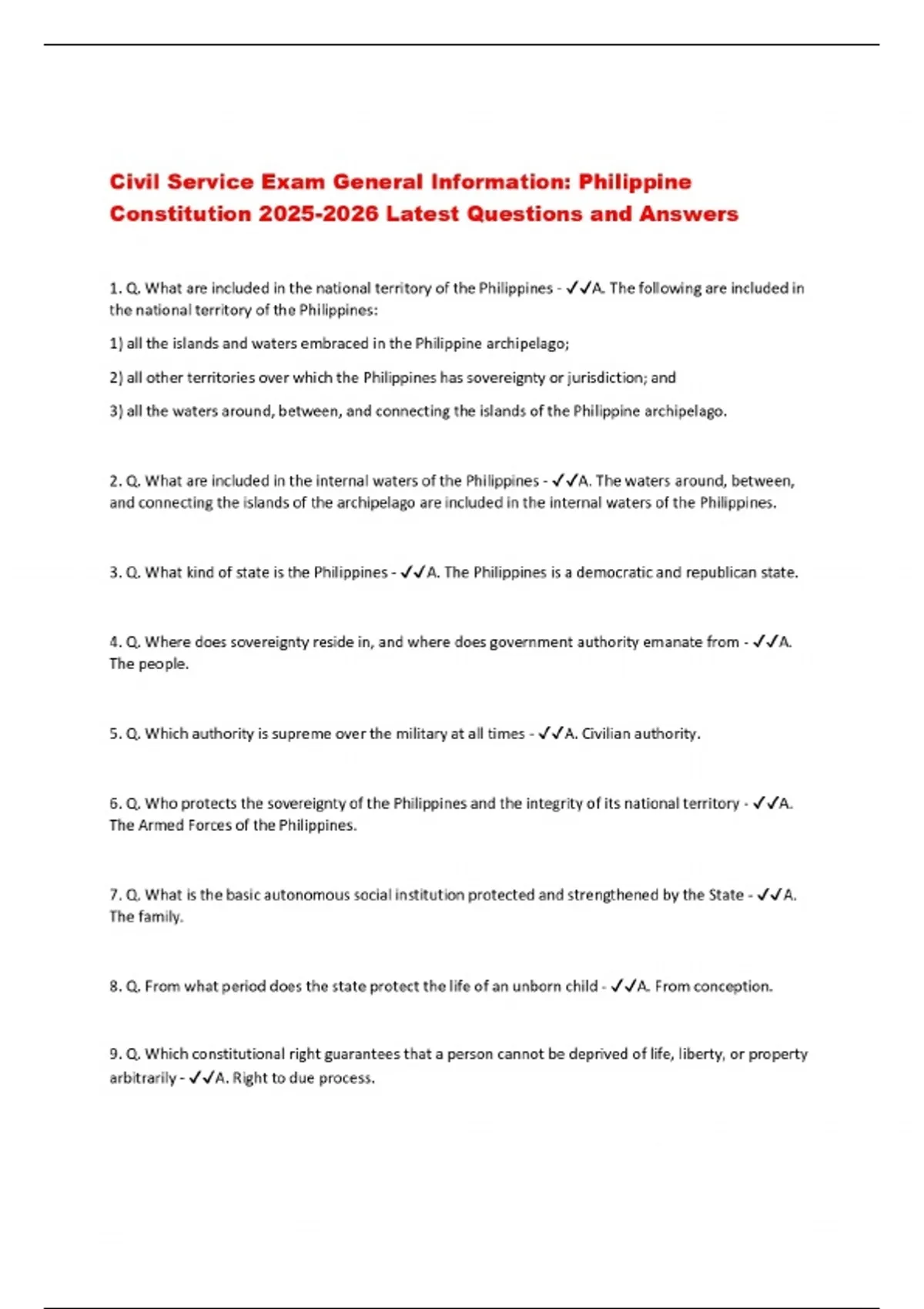 Civil Service Exam General Information: Philippine Constitution Latest ...