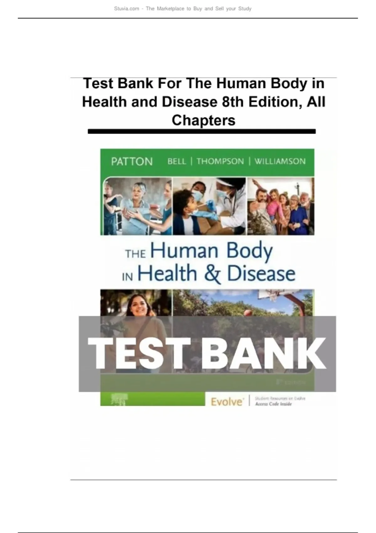 Test Bank for The Human Body in Health and Disease 8th Edition by ...