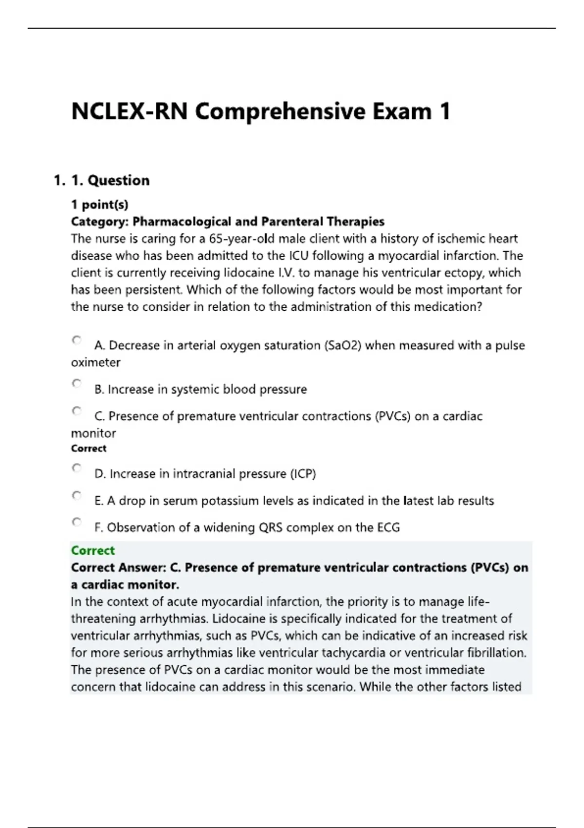 NCLEX-RN Comprehensive Exam 1 | 2025–2026 NCLEX Practice Questions with Answers and Rationales ...