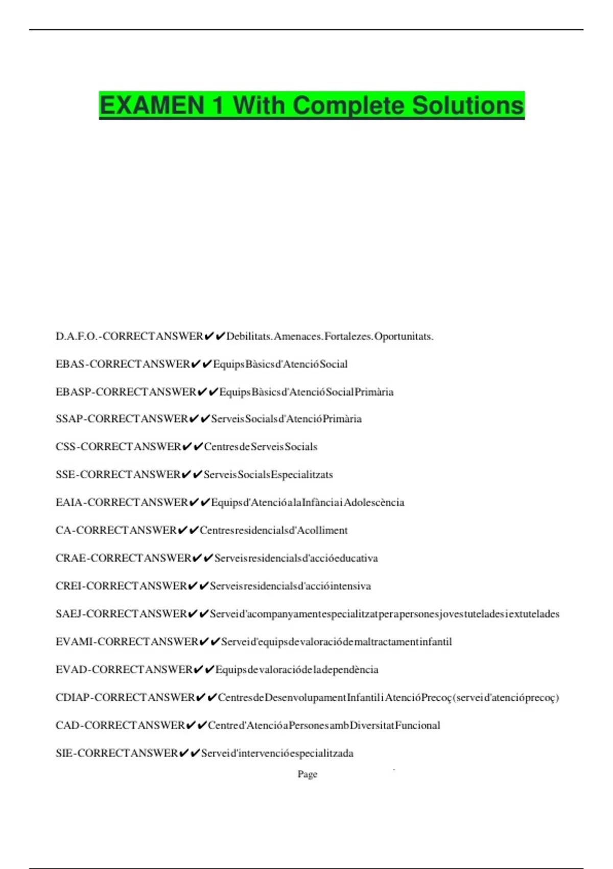 EXAMEN 1 With Complete Solutions 2025. - Guía De Estudio Para Examen ...