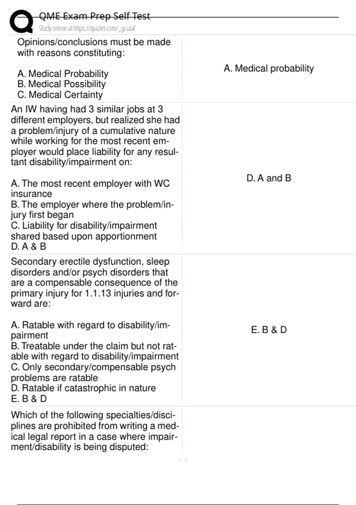 QME Exam Prep Self Test 2025–2026 | Practice Questions with Verified ...