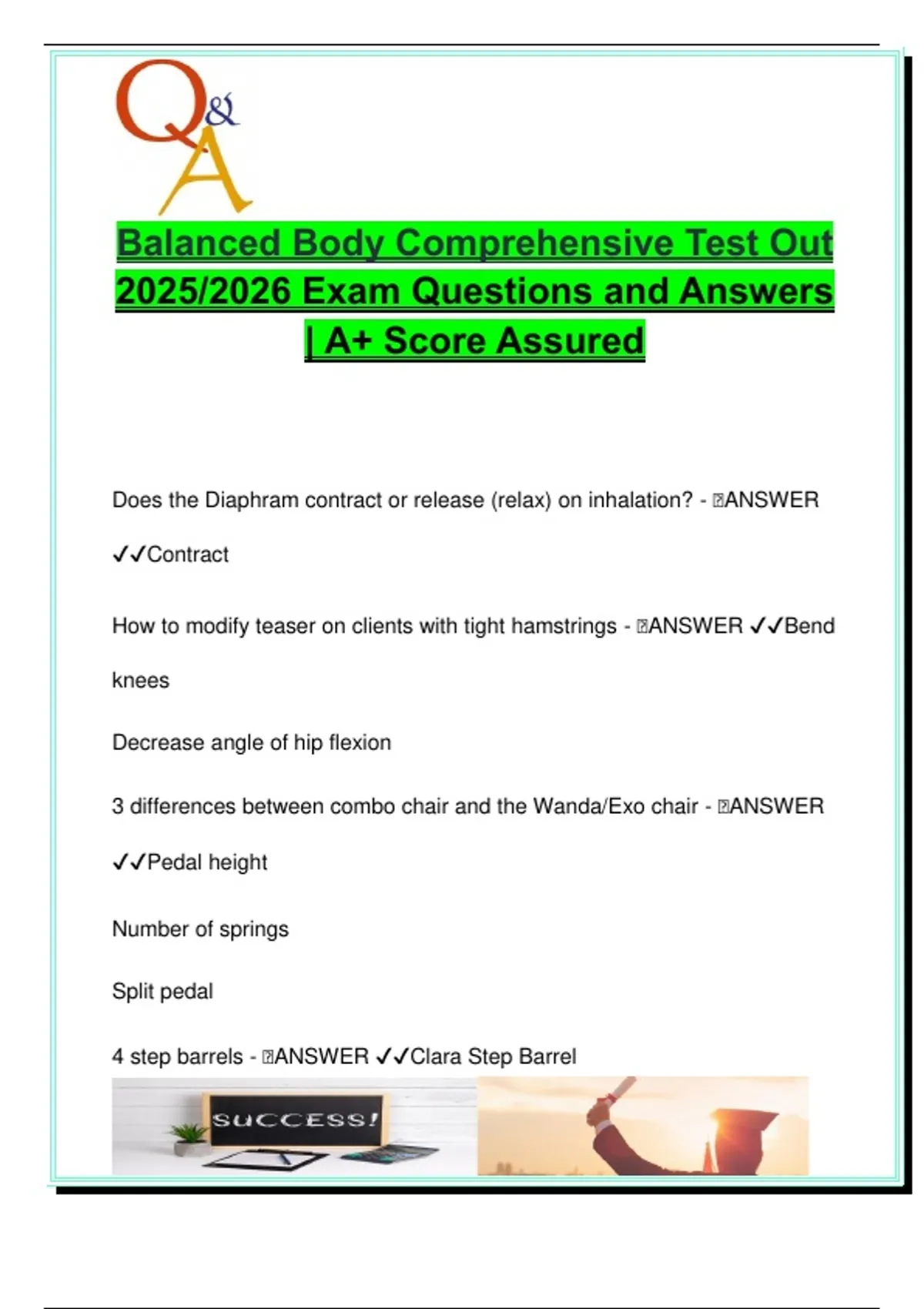 Balanced Body Comprehensive Test Out 2025/2026 – 150+ Verified ...