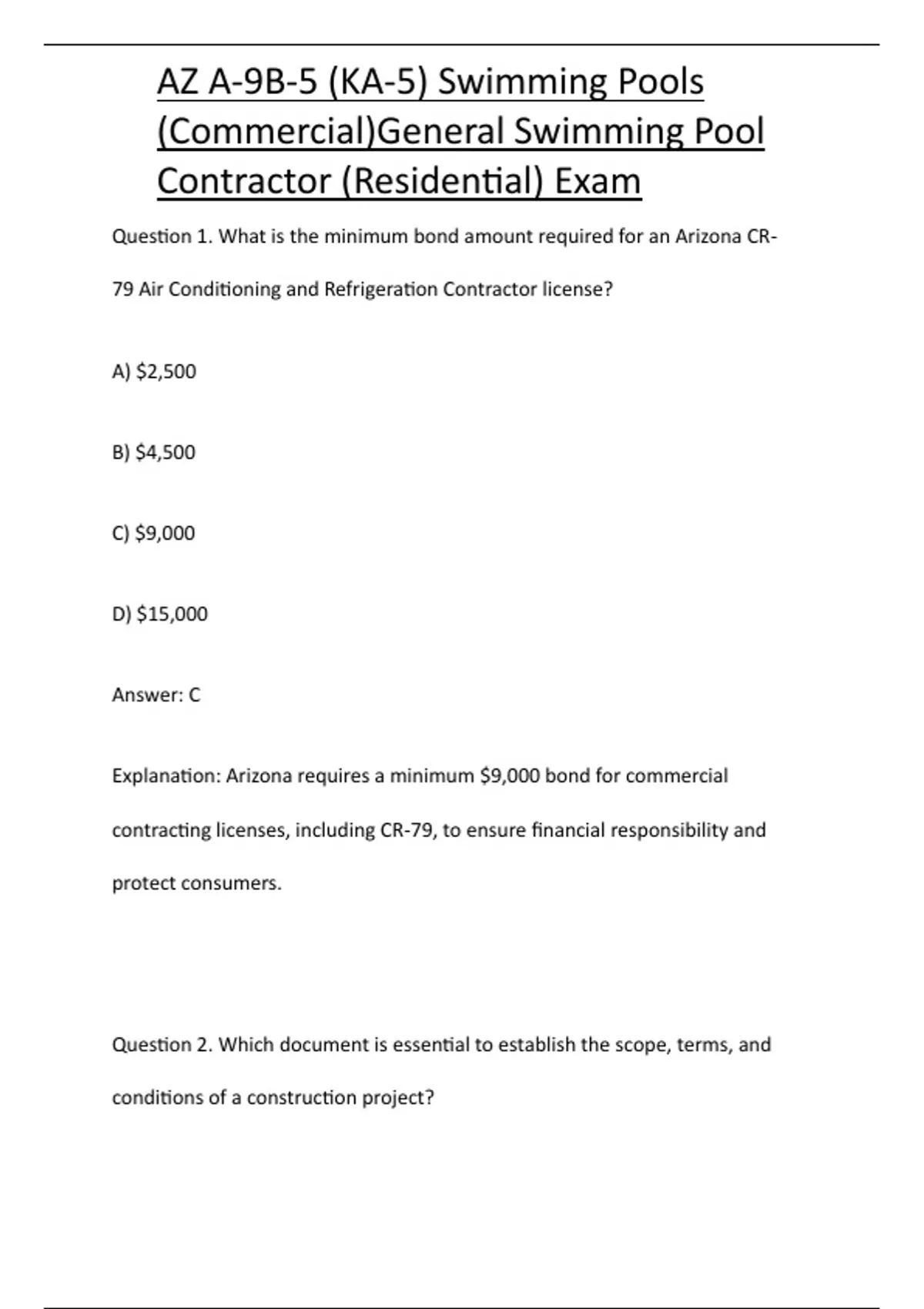 AZ A9/B5 (KA5) Swimming Pools (Commercial)/General Swimming Pool ...