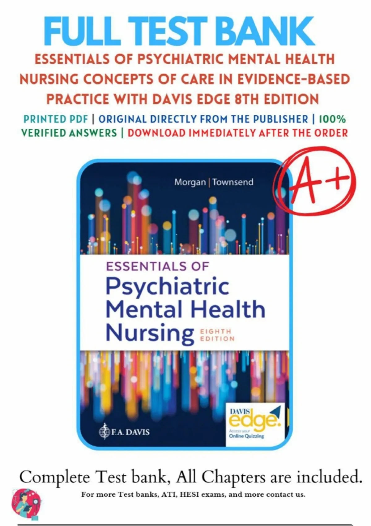 Test Bank For Essentials of Psychiatric Mental Health Nursing Concepts ...