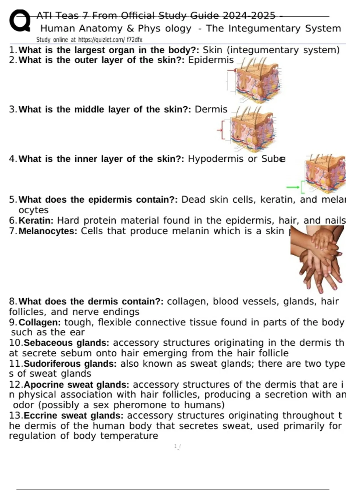 ATI Teas 7 From Ofcial Study Guide - Human Anatomy & Physology - The ...