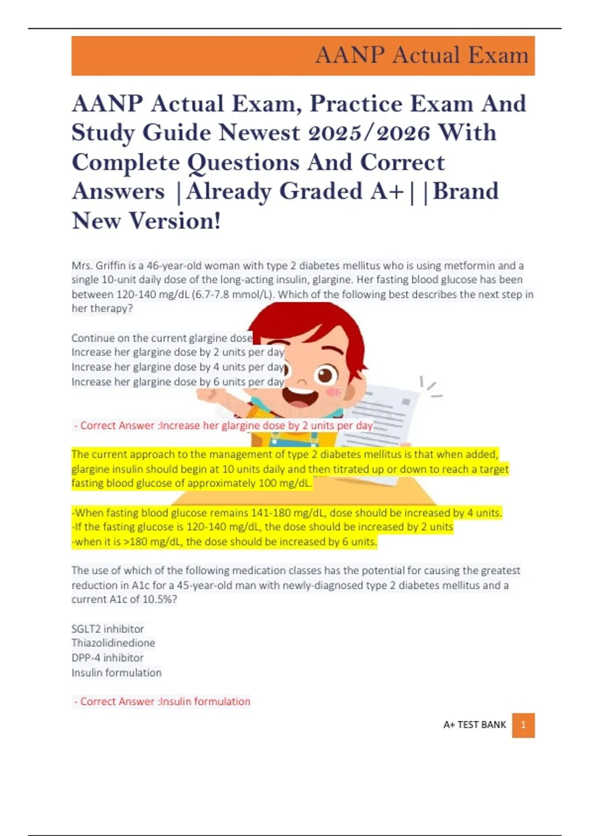 AANP Actual Exam, Practice Exam And Study Guide Newest 2025/2026 With ...