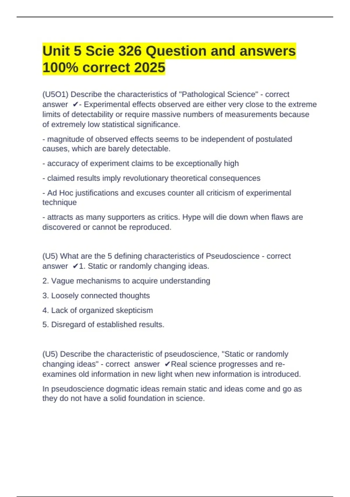 Soil Science 326 Exam 1 Question and answers 100% correct 2025 - Soil Science 326 - Stuvia US