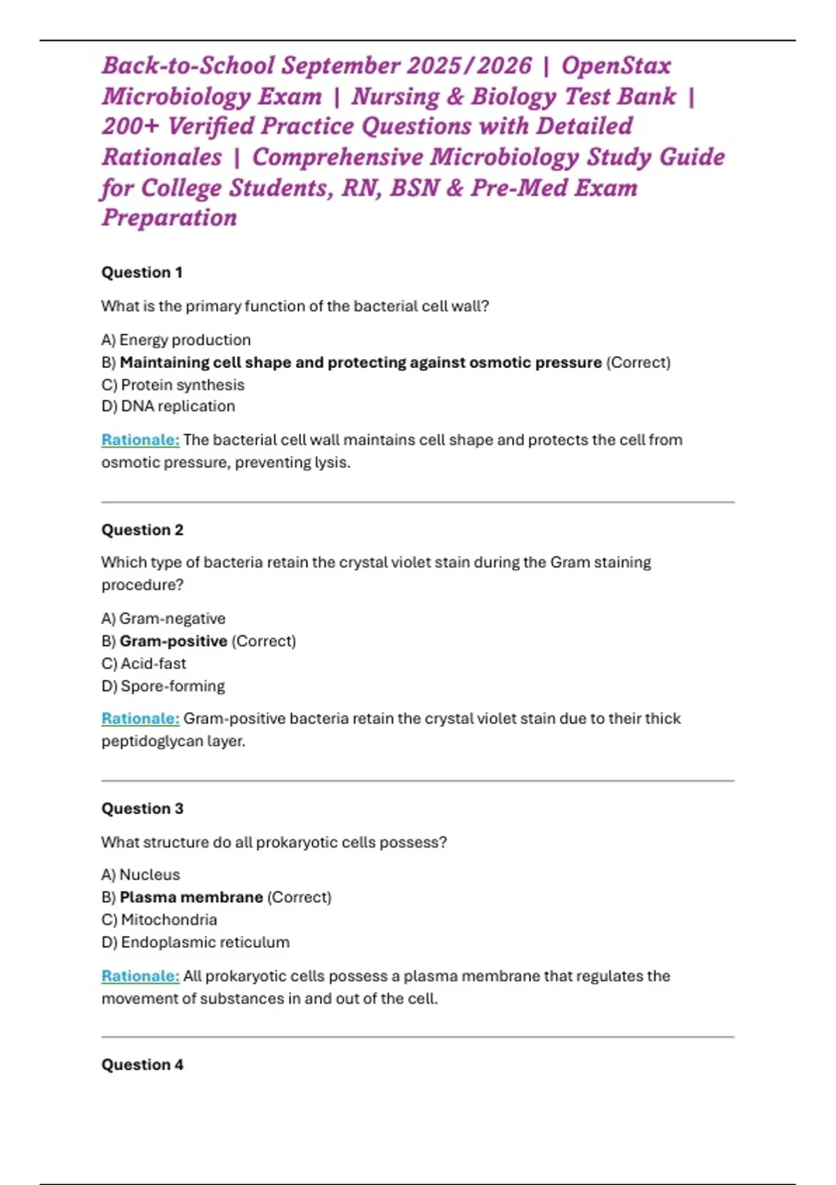 Back-to-School September 2025/2026 | OpenStax Microbiology Exam ...