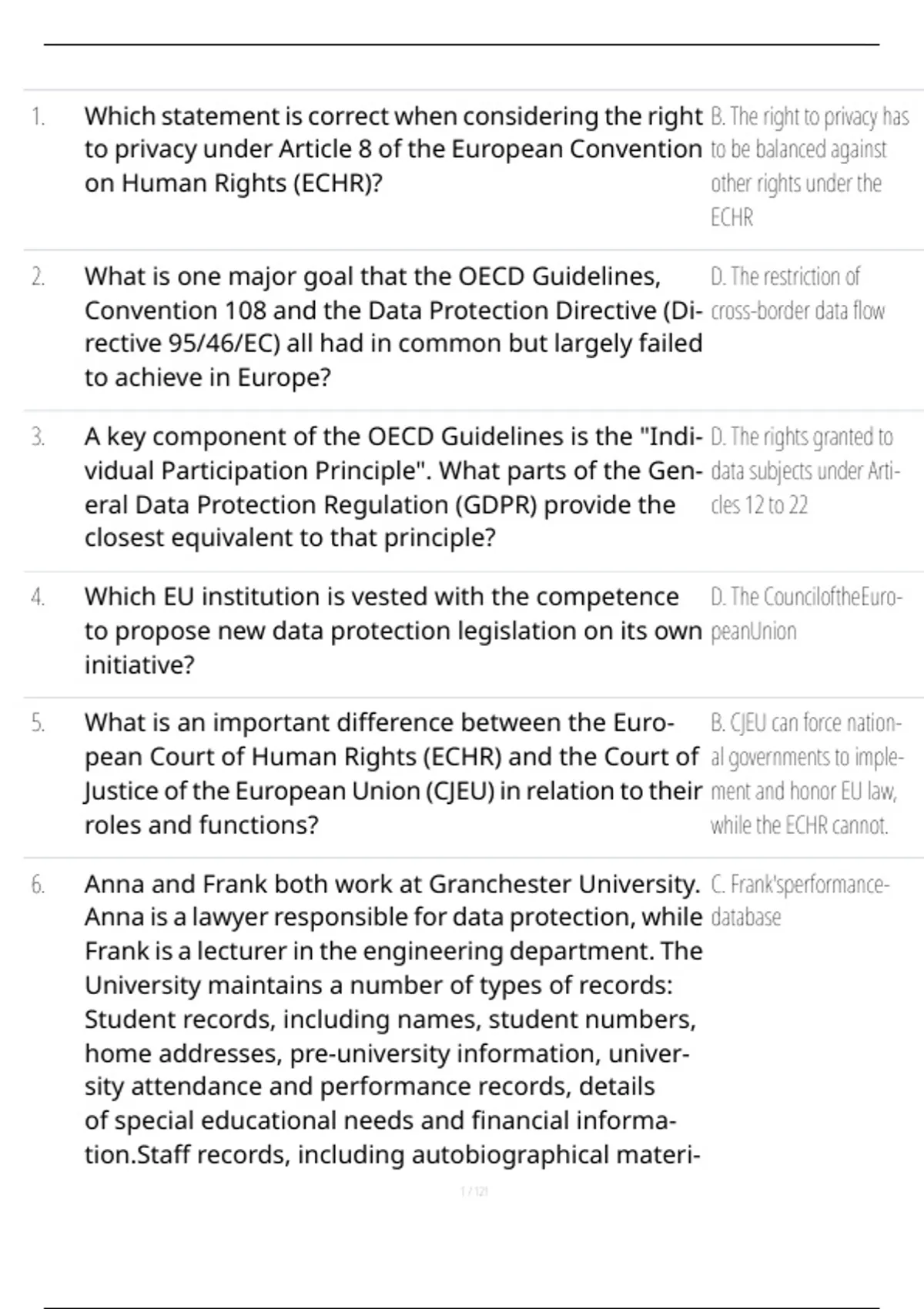 Comprehensive questions and validated answers for the CIPP/E exam ...