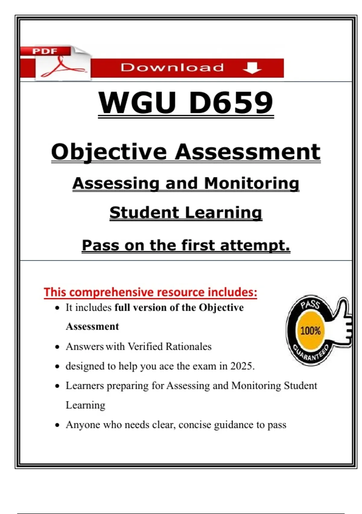 WGU D659 Objective Assessment 2026 | Full Exam with Verified Answers ...