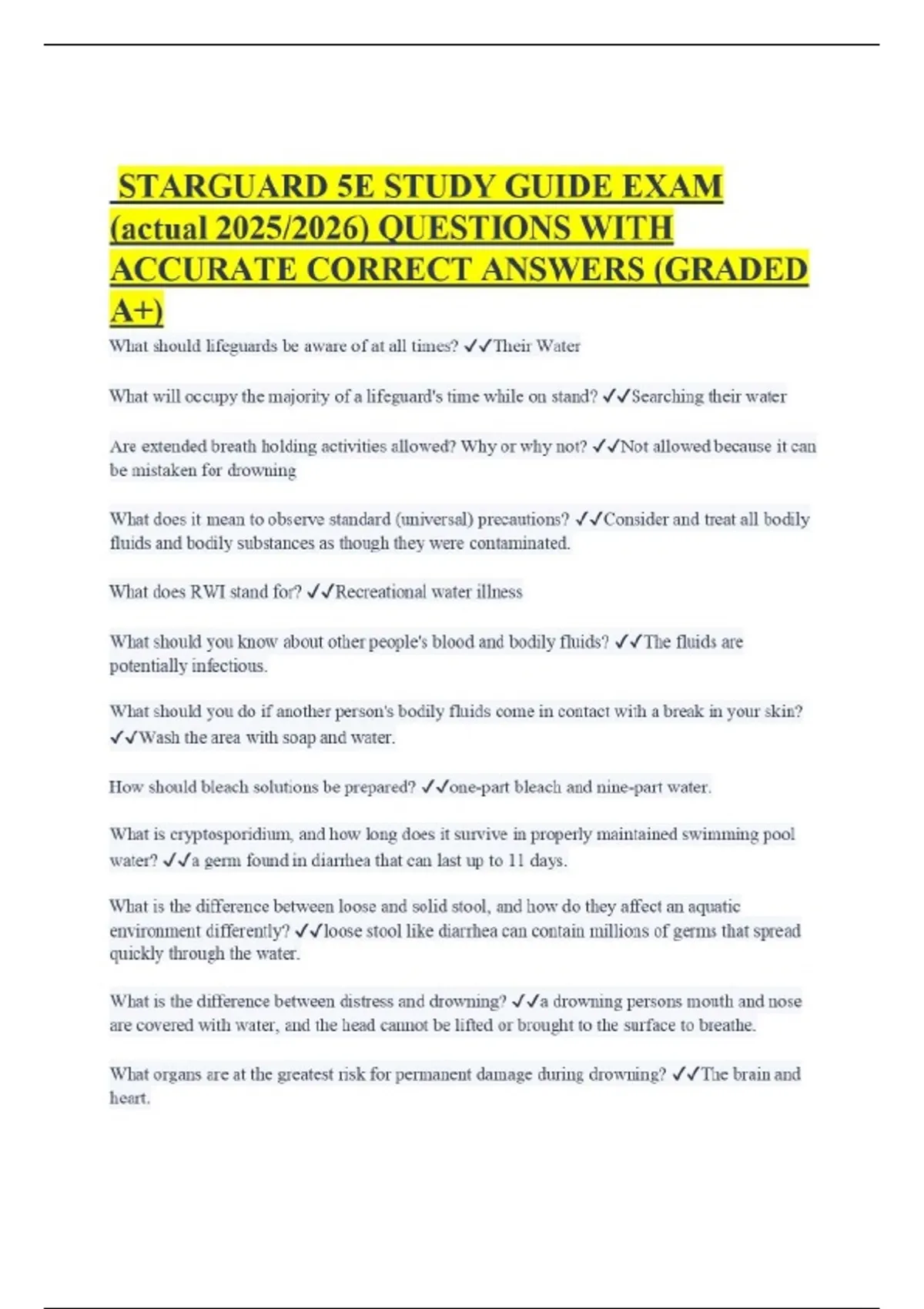 STARGUARD 5E STUDY GUIDE EXAM (actual 2025/2026) QUESTIONS WITH ...