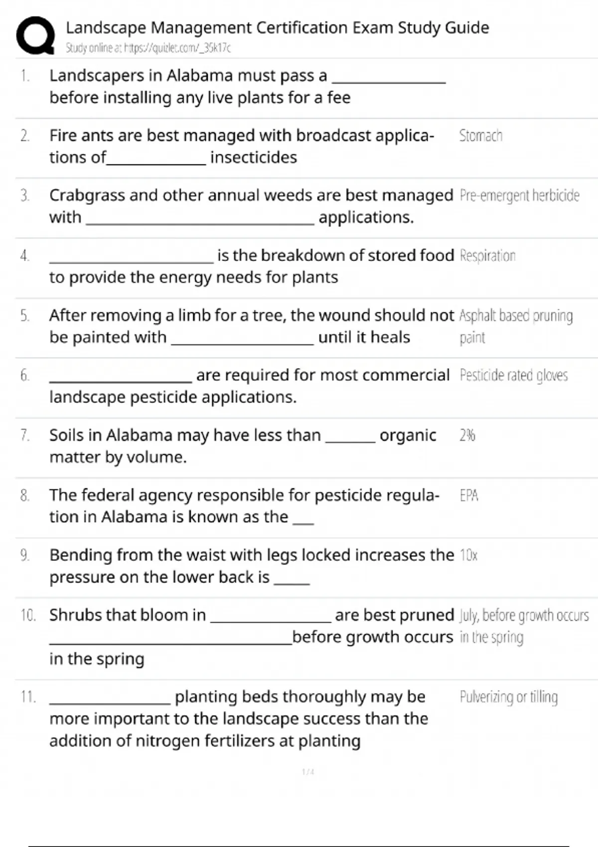 Landscape Management Certification Exam / 2025 Study Guide / Score 100% ...