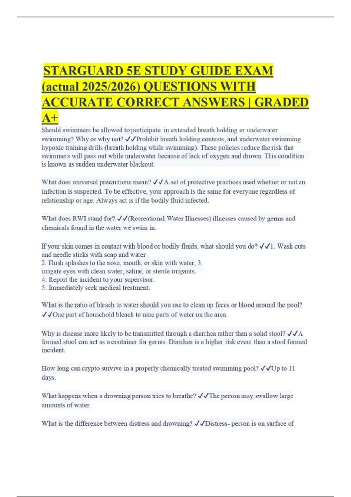 STARGUARD 5E STUDY GUIDE EXAM (actual 2025/2026) QUESTIONS WITH ...