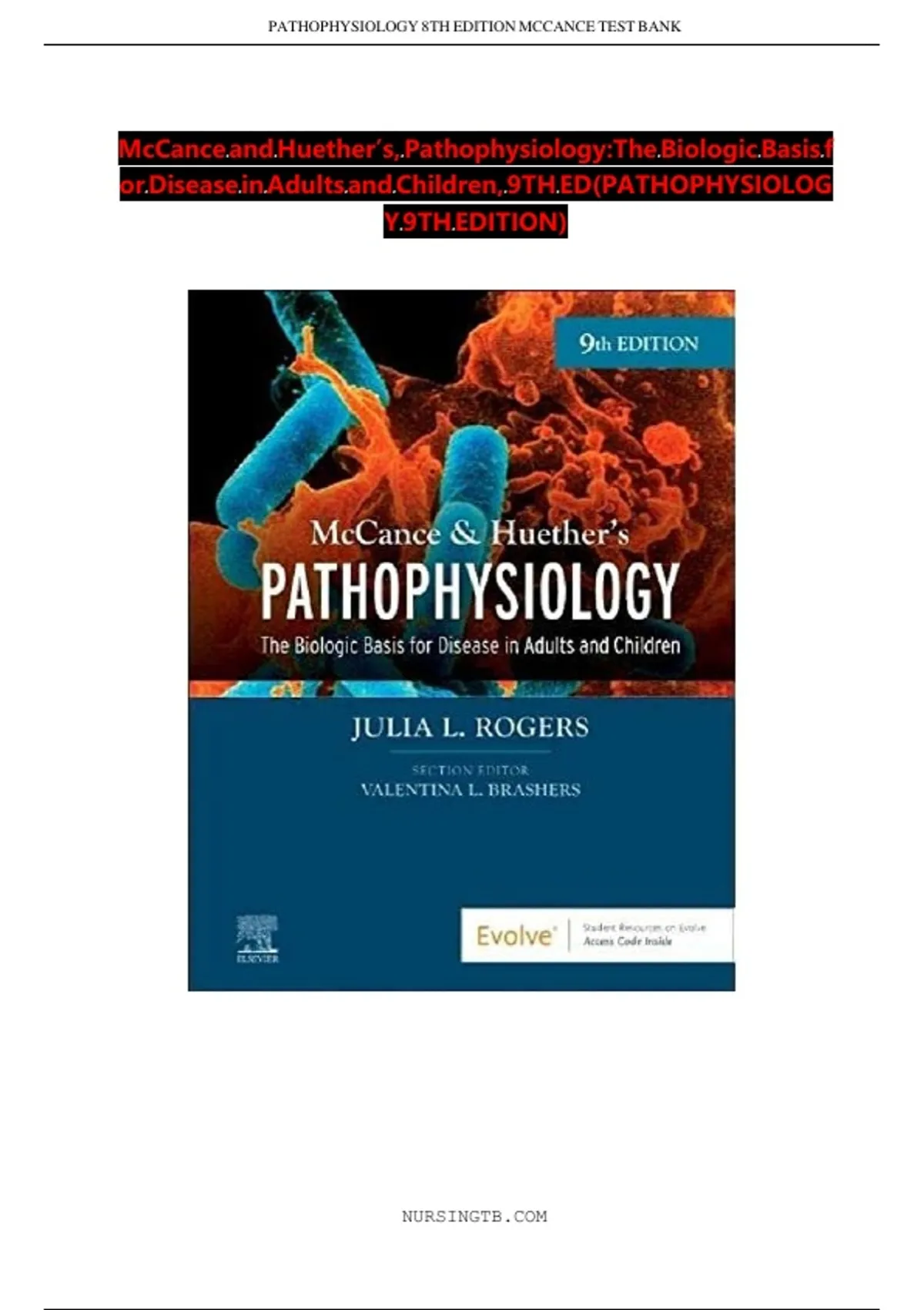 Test Bank for McCance & Huether's Pathophysiology: The Biologic Basis ...