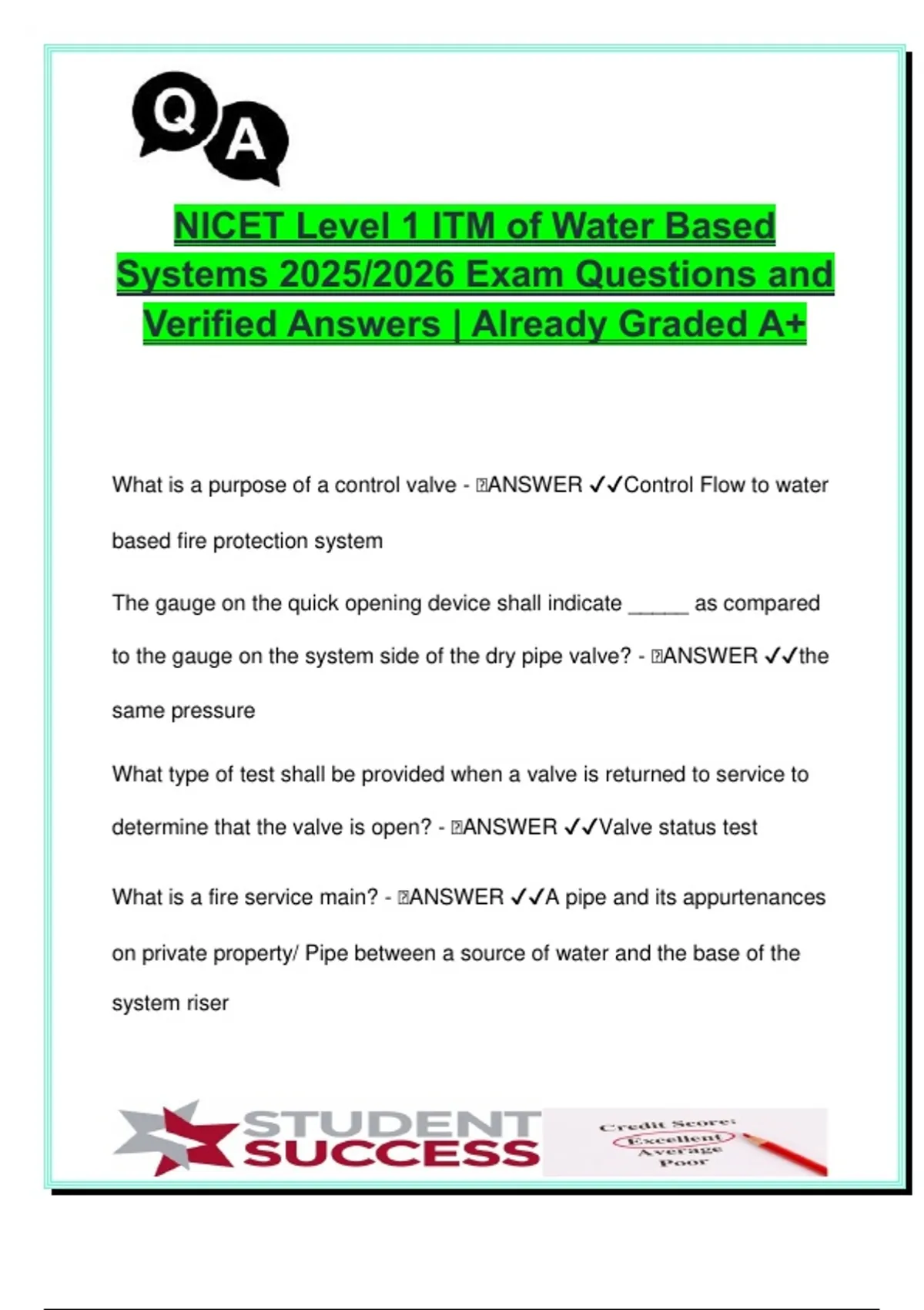 NICET Level 1 ITM Exam 2025/2026 – 130+ Verified Questions & Answers ...