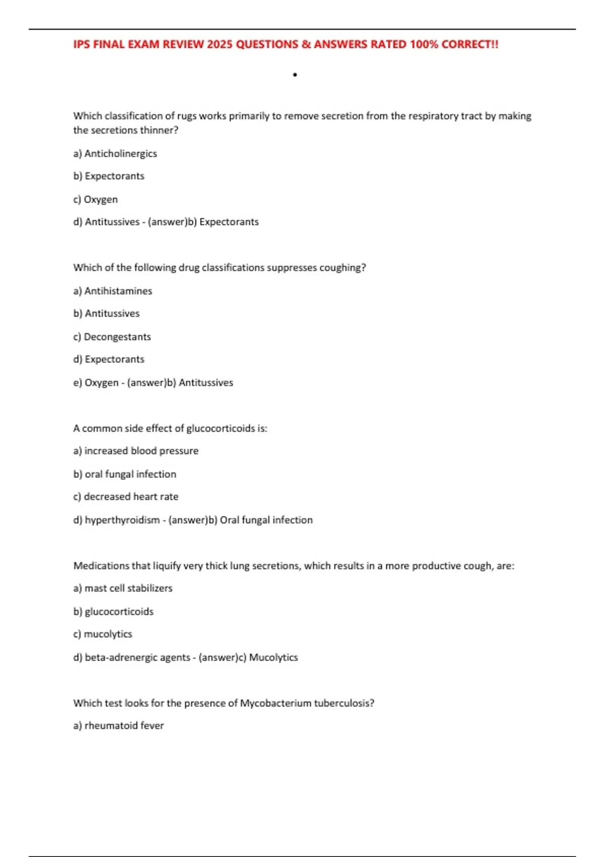 IPS FINAL EXAM REVIEW 2025 QUESTIONS & ANSWERS RATED 100% CORRECT ...
