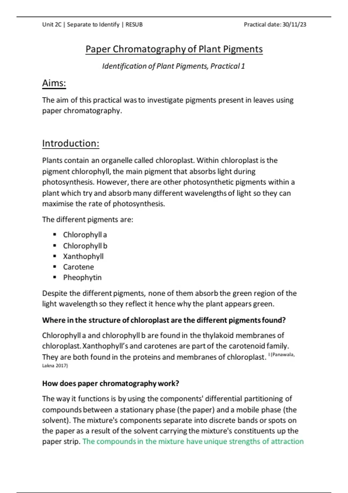 Level 3 Btec Applied Science Unit 2c Full Assignment With All Practicals Stuvia Us