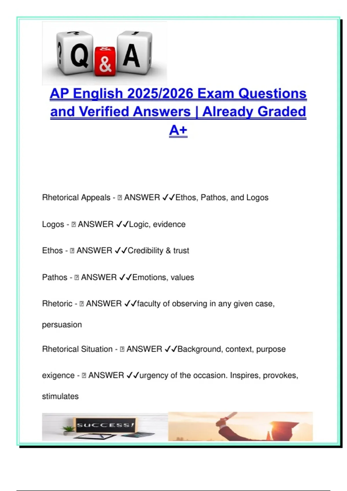 AP English Language & Composition 2025/2026 – Complete Rhetorical ...