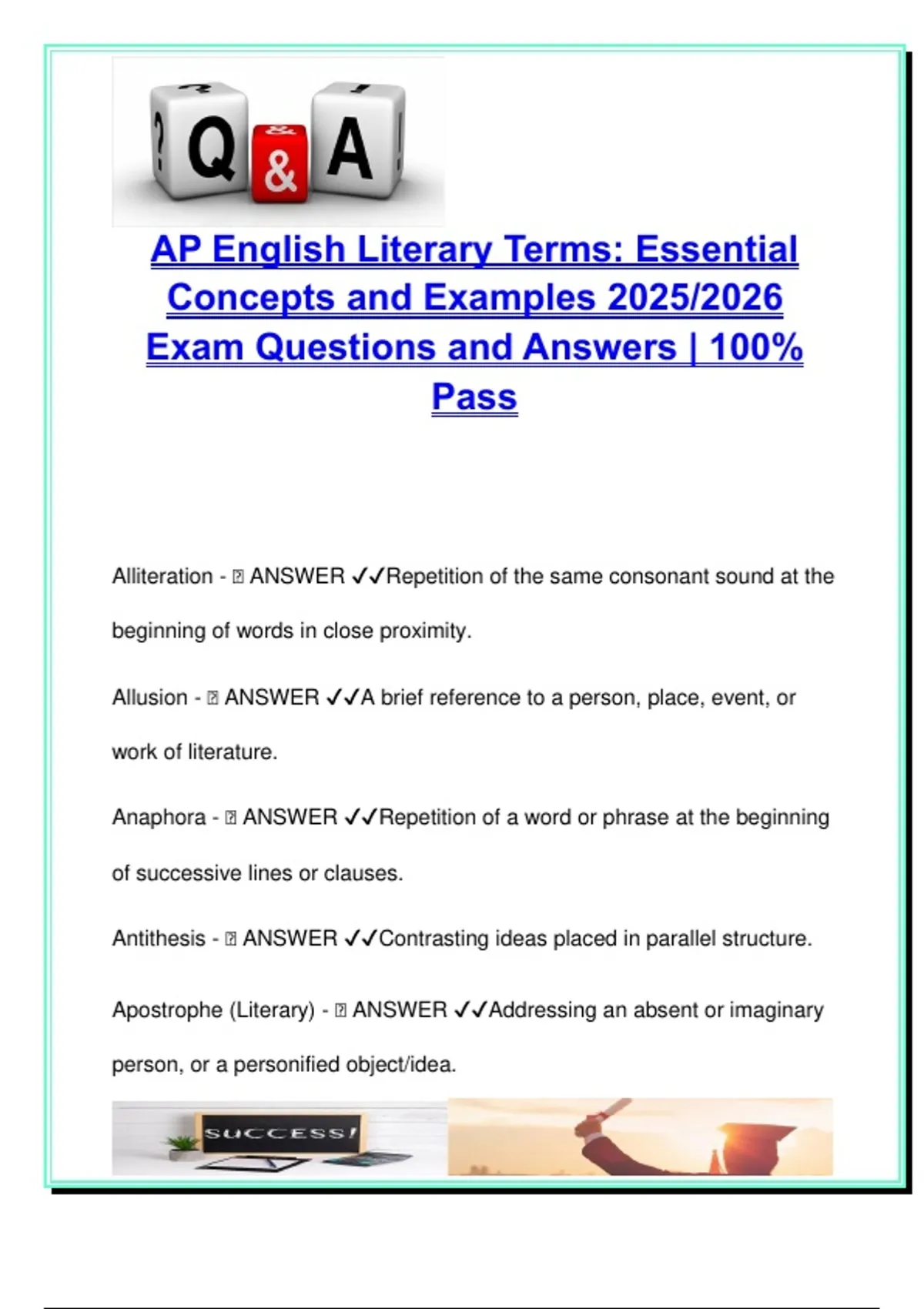 AP English Literary Terms 2025/2026 – 50+ Essential Terms with Examples ...