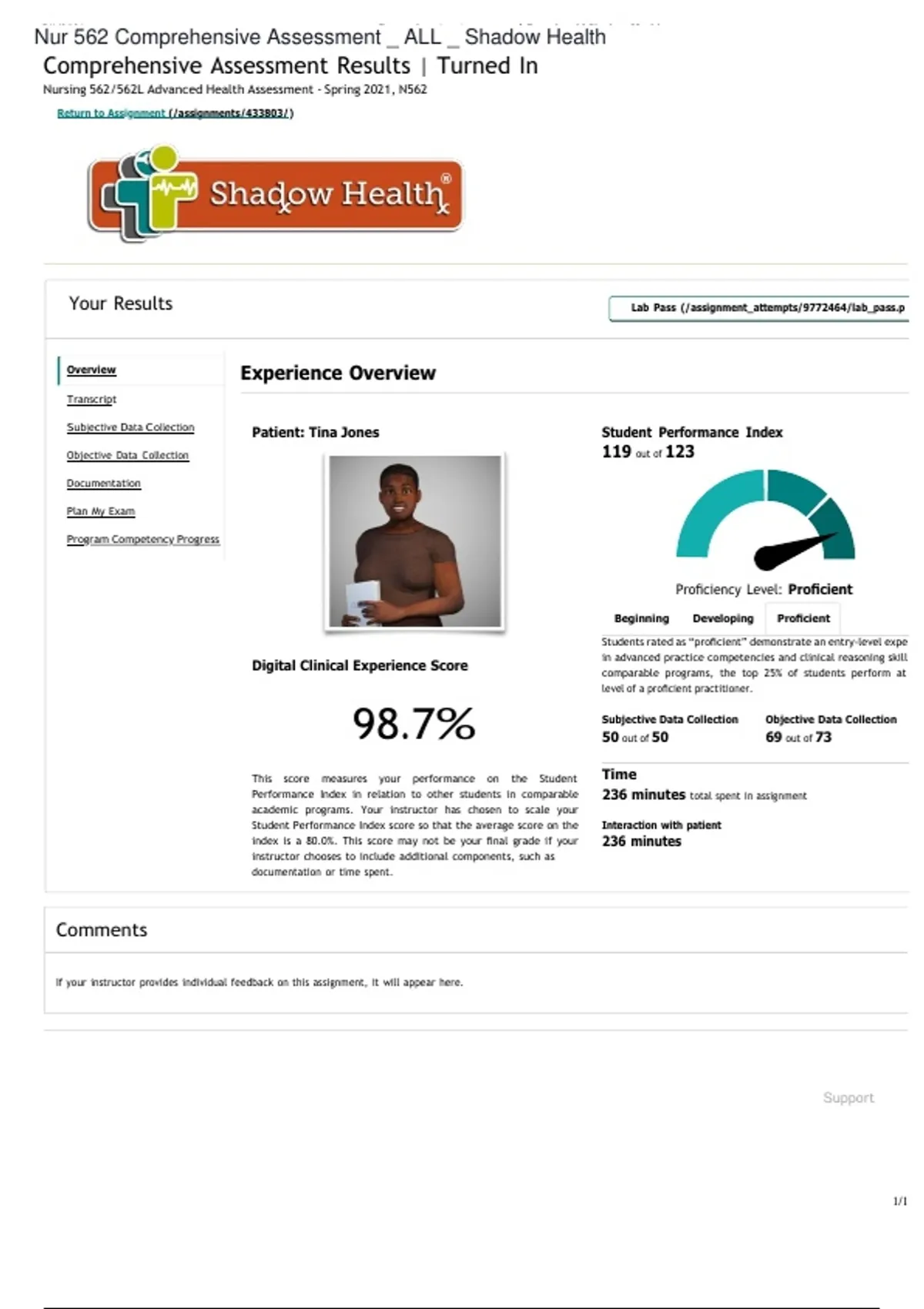 Comprehensive Assessment All Shadow Health Assignments Review Updated ...