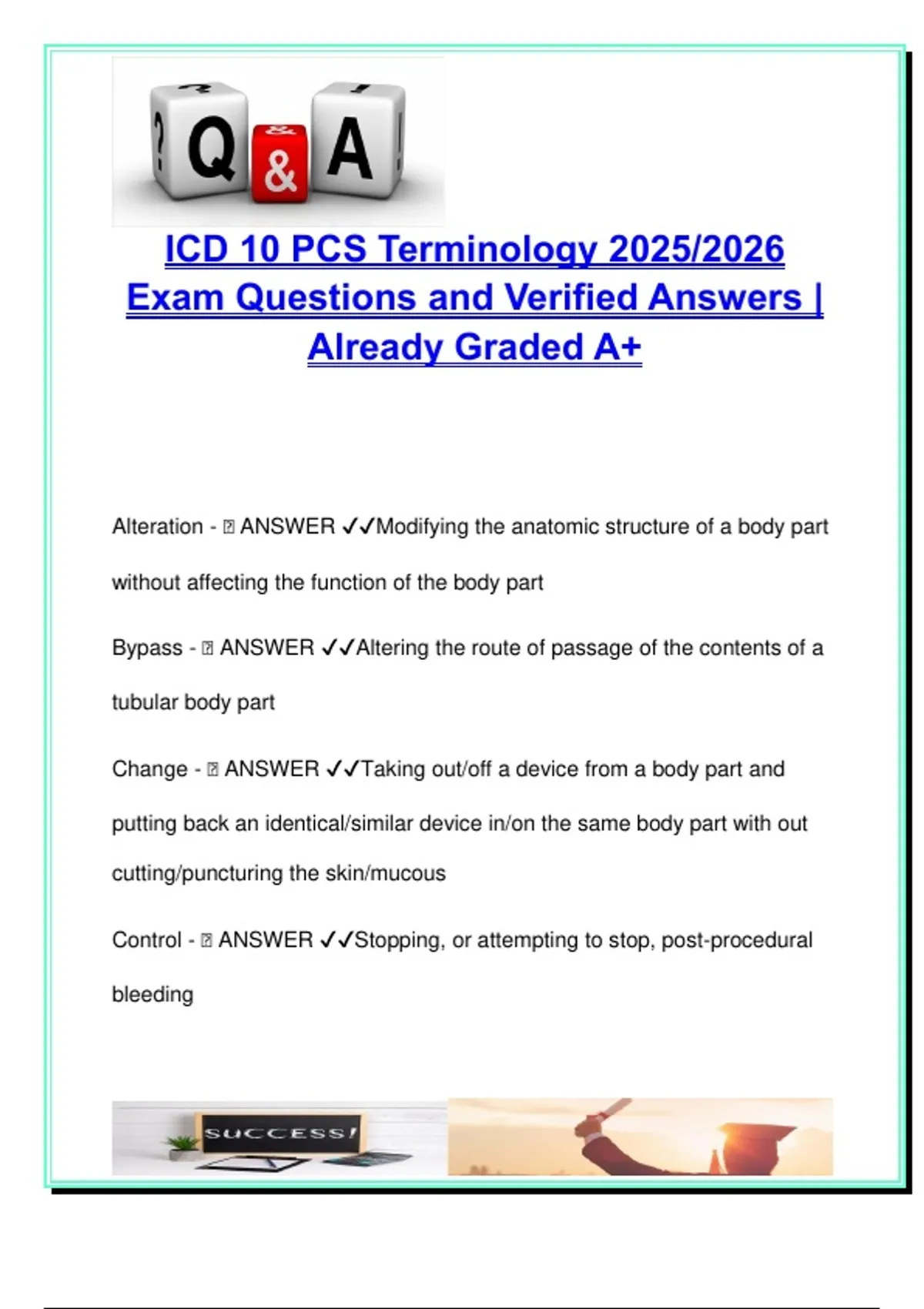 ICD-10-PCS Terminology 2025/2026 – 31 Core Questions & Answers ...