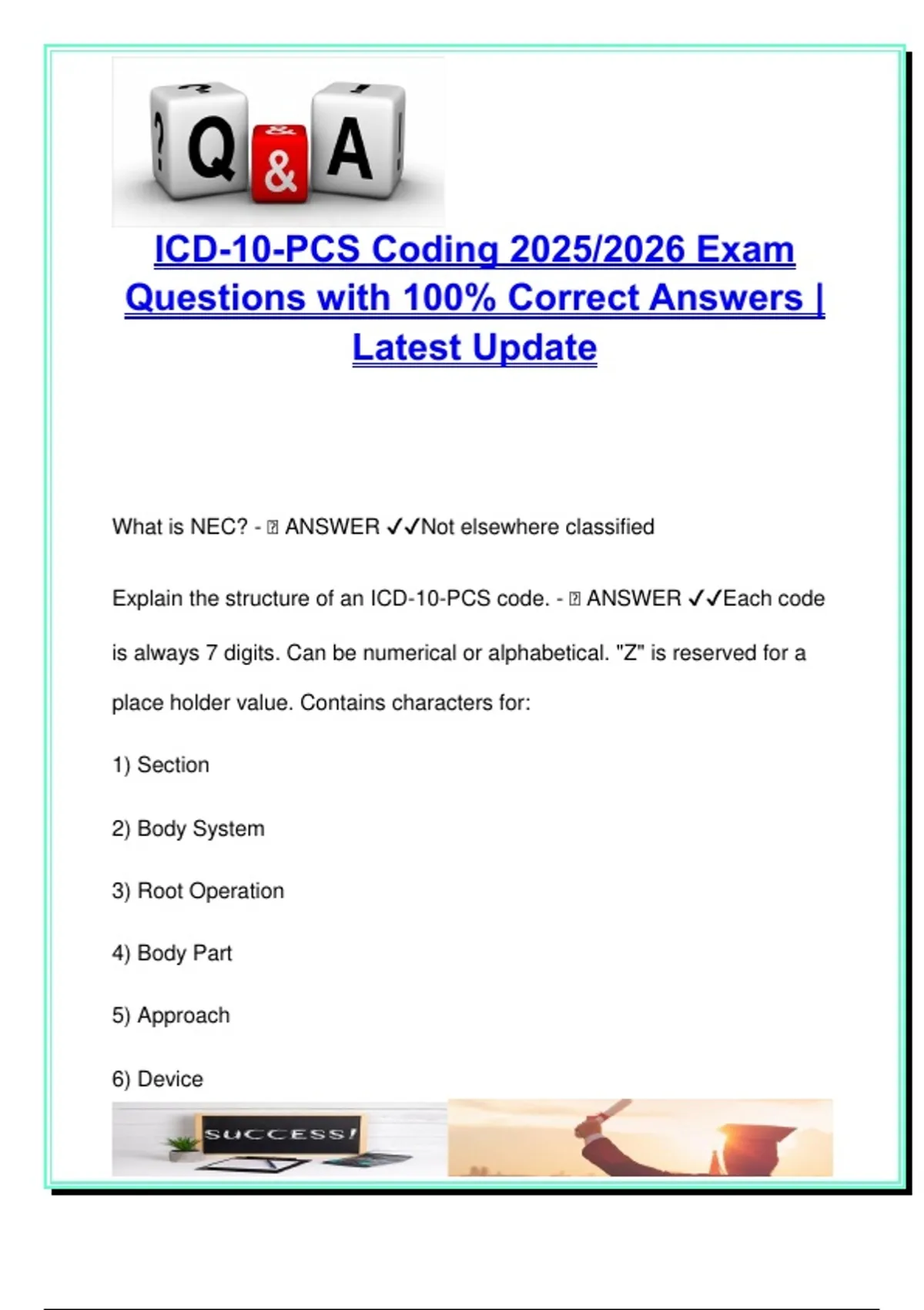 ICD-10-PCS Root Operations 2025/2026 – 50+ Verified Questions & Answers ...