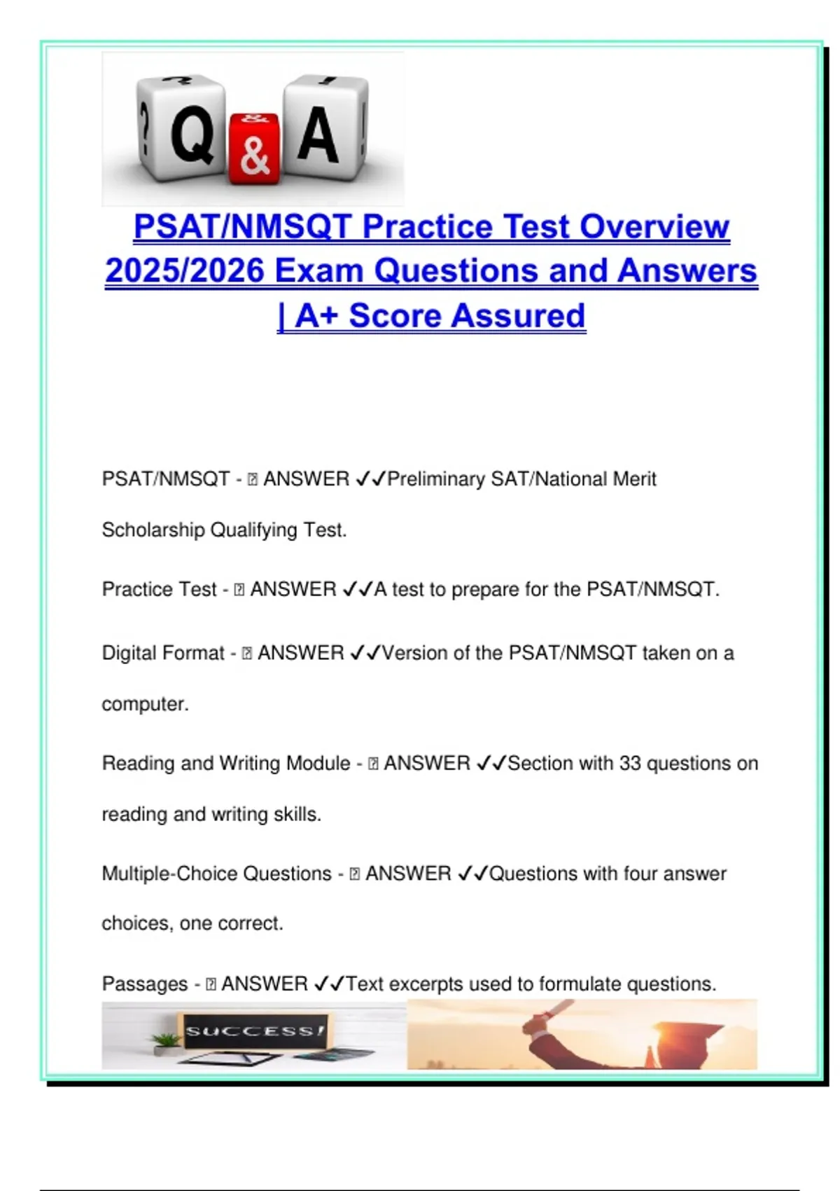 PSAT/NMSQT 2025/2026 Practice Master List – 200+ Key Concepts ...
