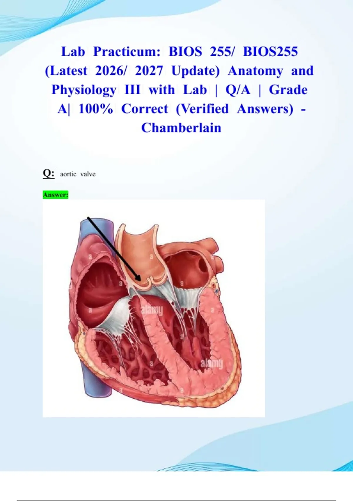 Lab Practicum: BIOS 255/ BIOS255 (Latest 2026/ 2027 Update) Anatomy and ...