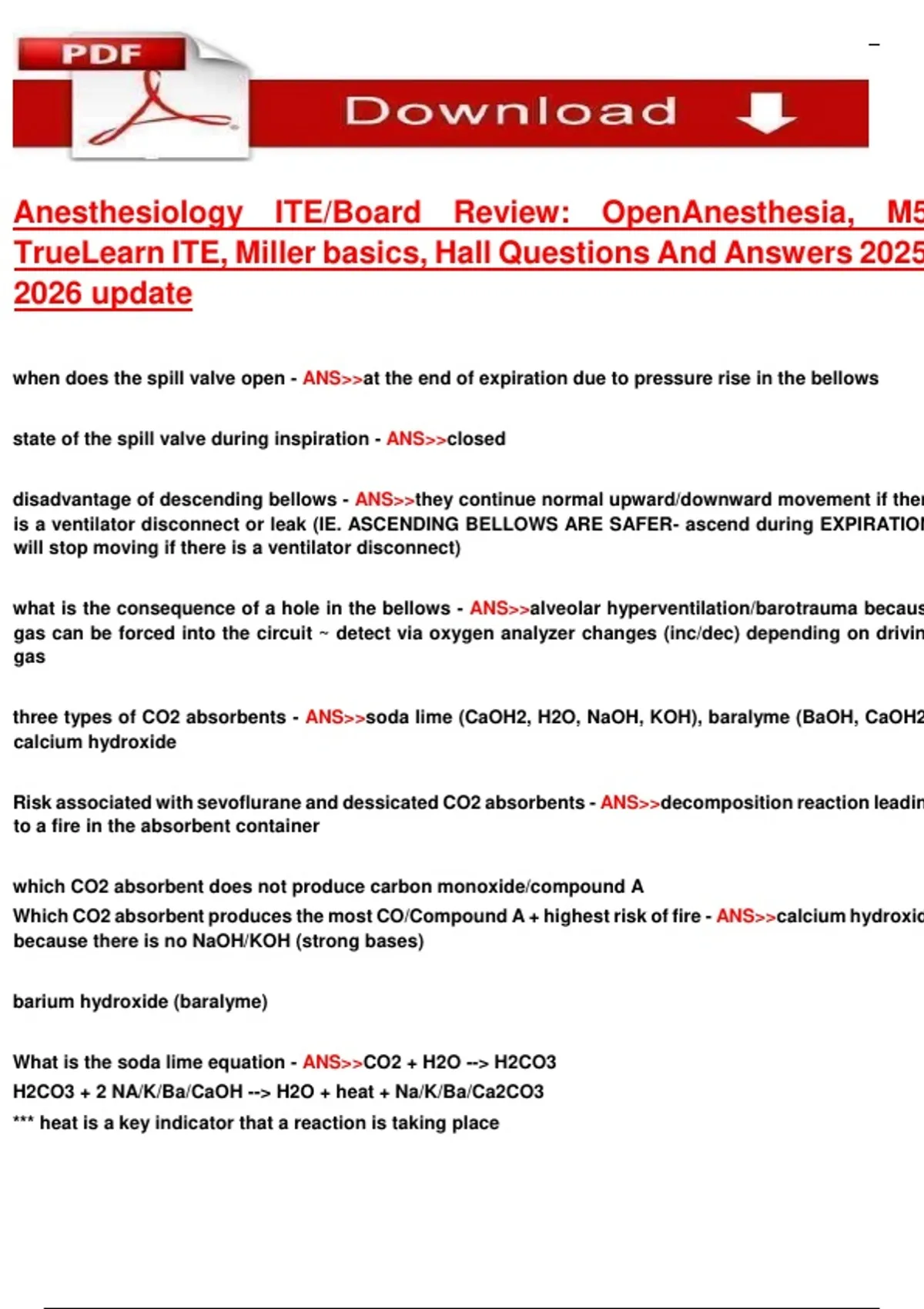 Anesthesiology ITE/Board Review: OpenAnesthesia, M5, TrueLearn ITE ...