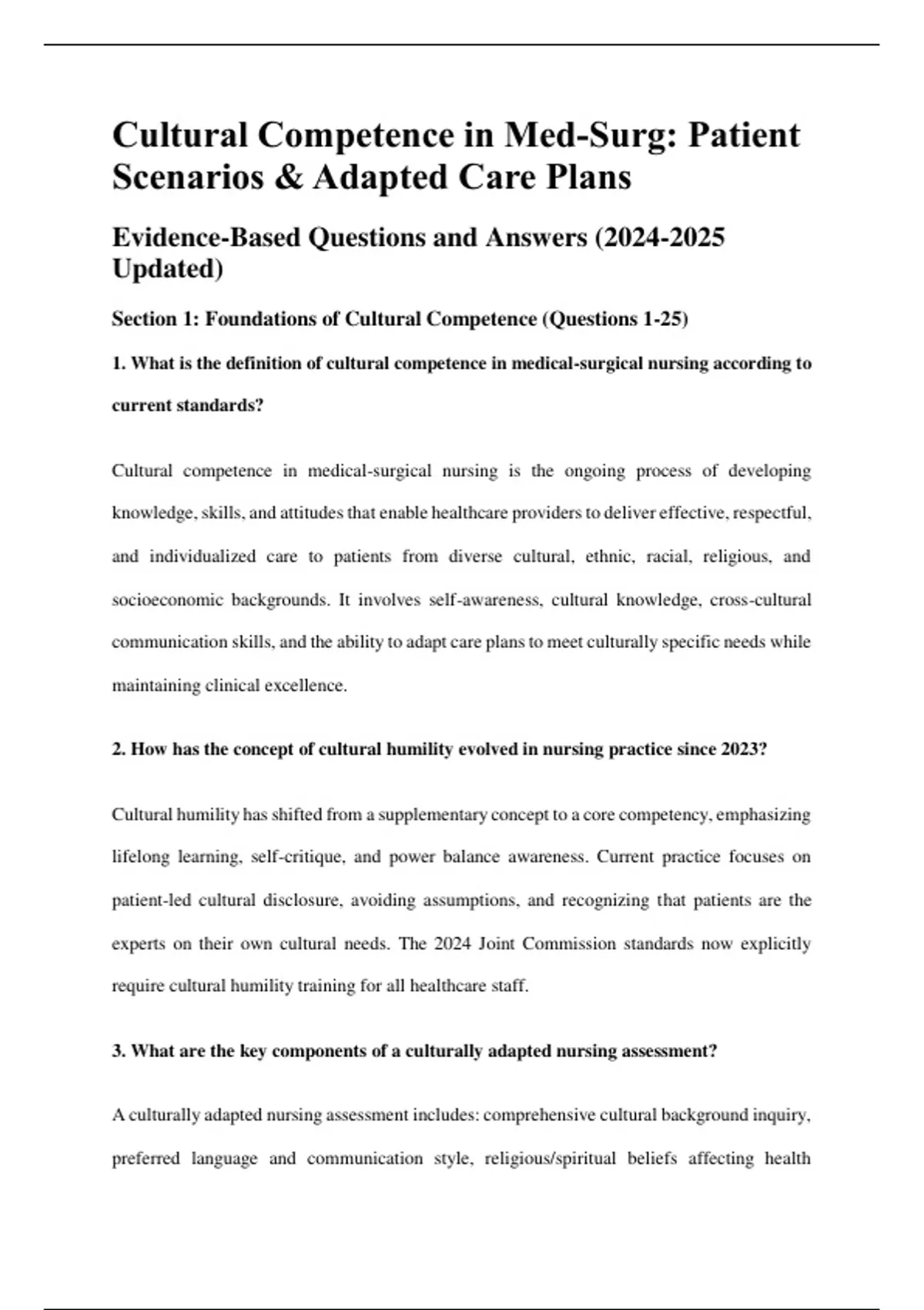 Cultural Competence in Med-Surg – Patient Scenarios & Adapted Care ...