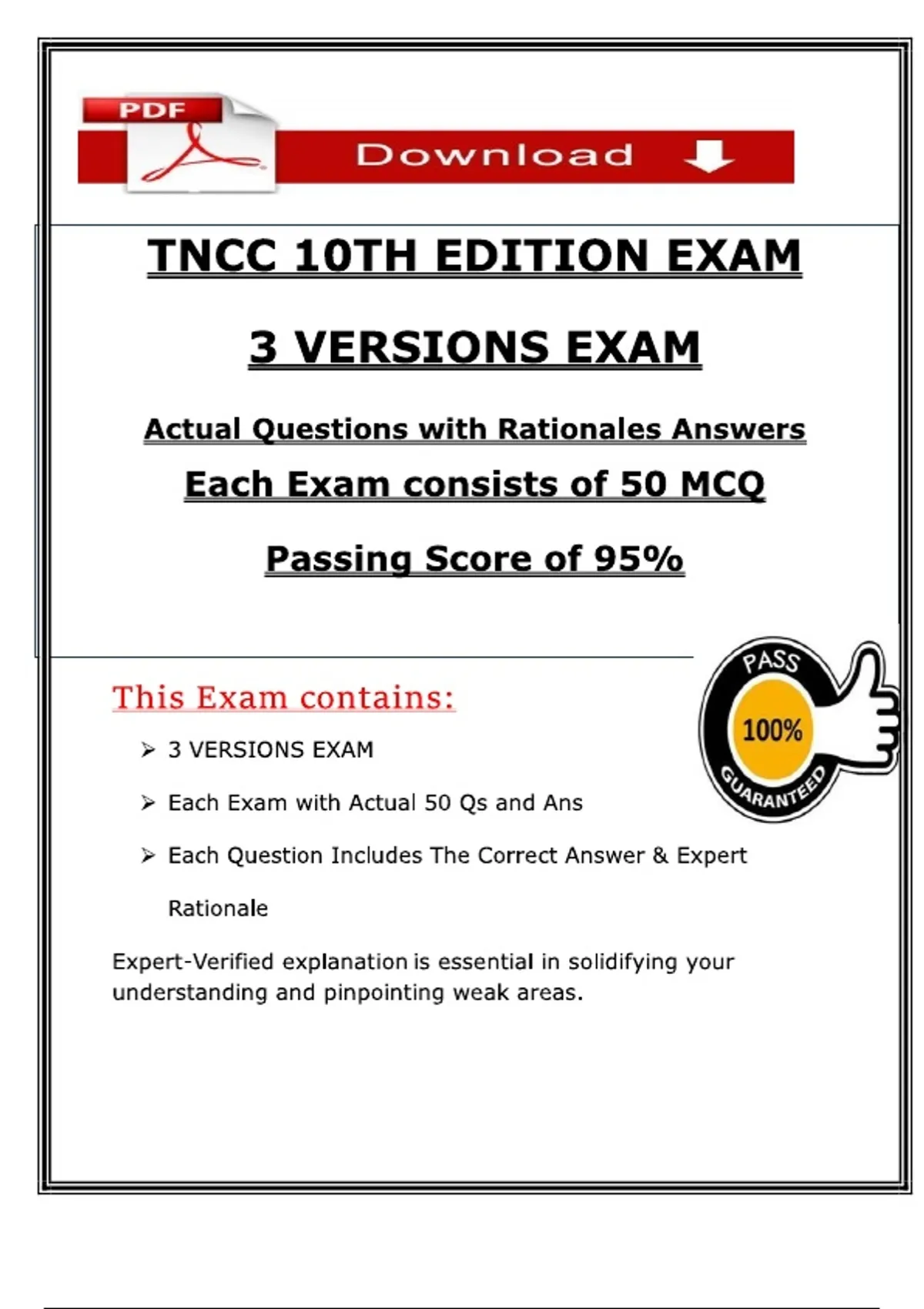 TNCC 10th Edition – 350+ Practice Questions Exam 2025/2026 – Questions ...
