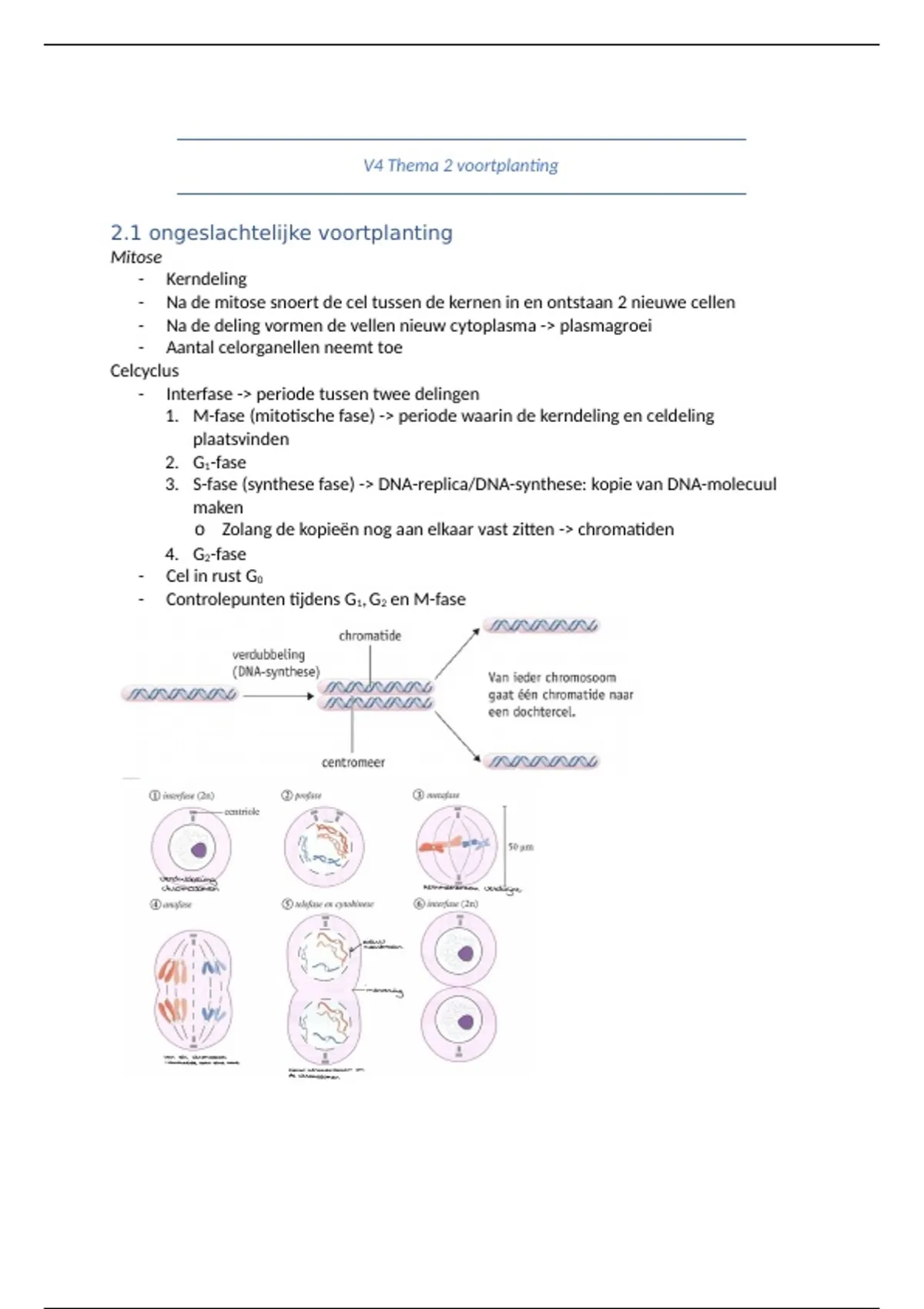 Samenvatting Voortplanting - biologie 4a vwo Max Leeropdrachtenboek ...