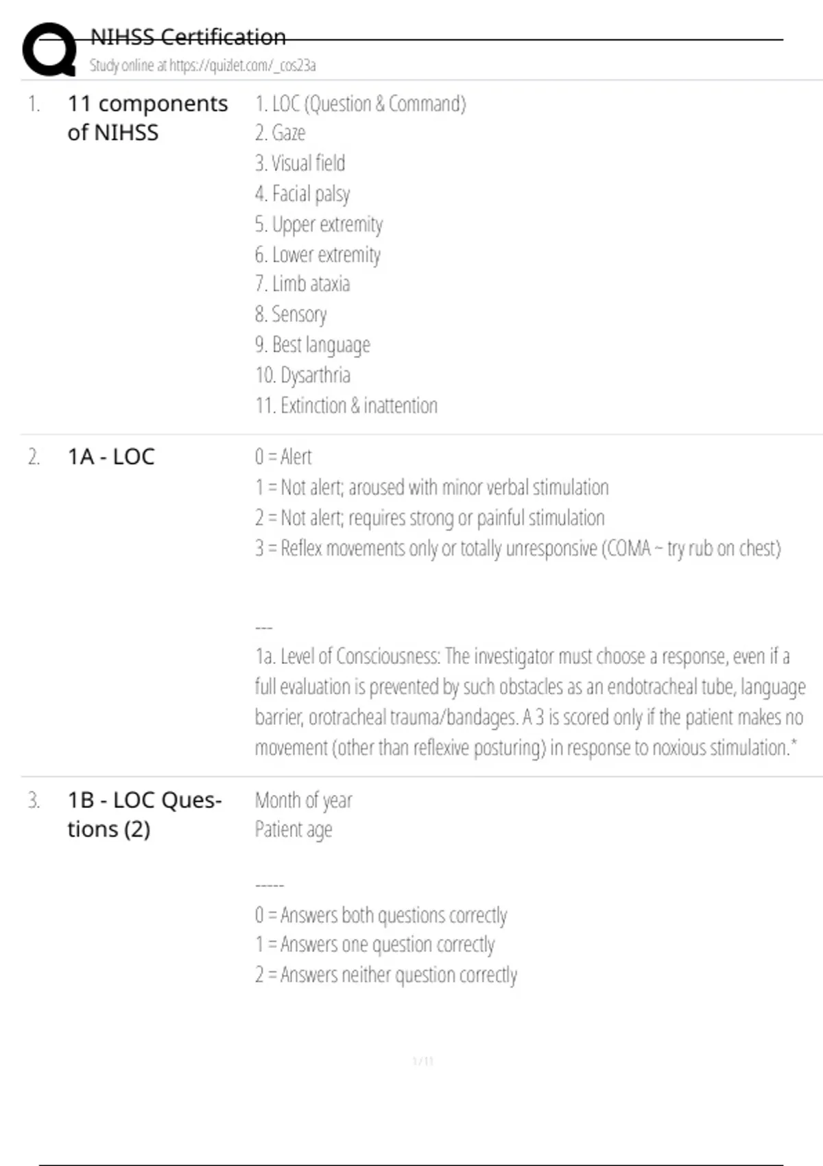 NIHSS Certification - NIHSS - Stuvia US