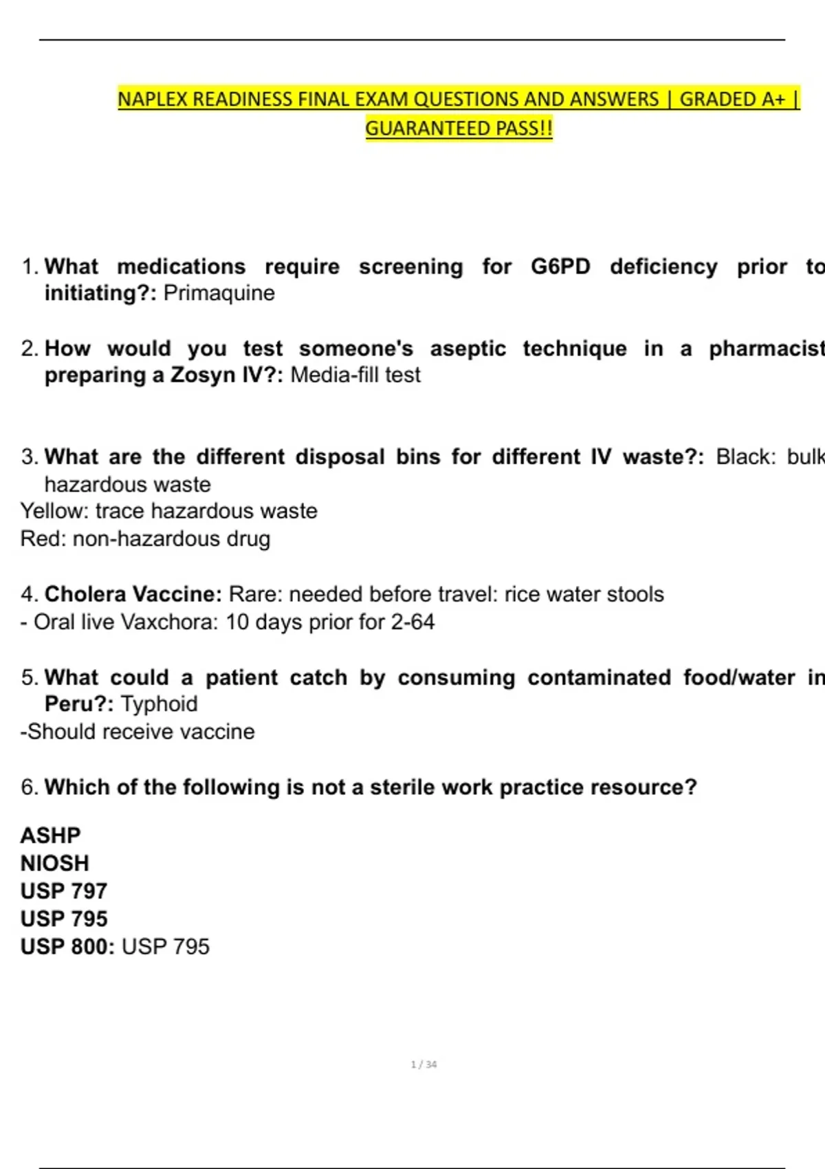 NAPLEX 2025 Readiness Final Exam: 170 Comprehensive Questions & Answers ...