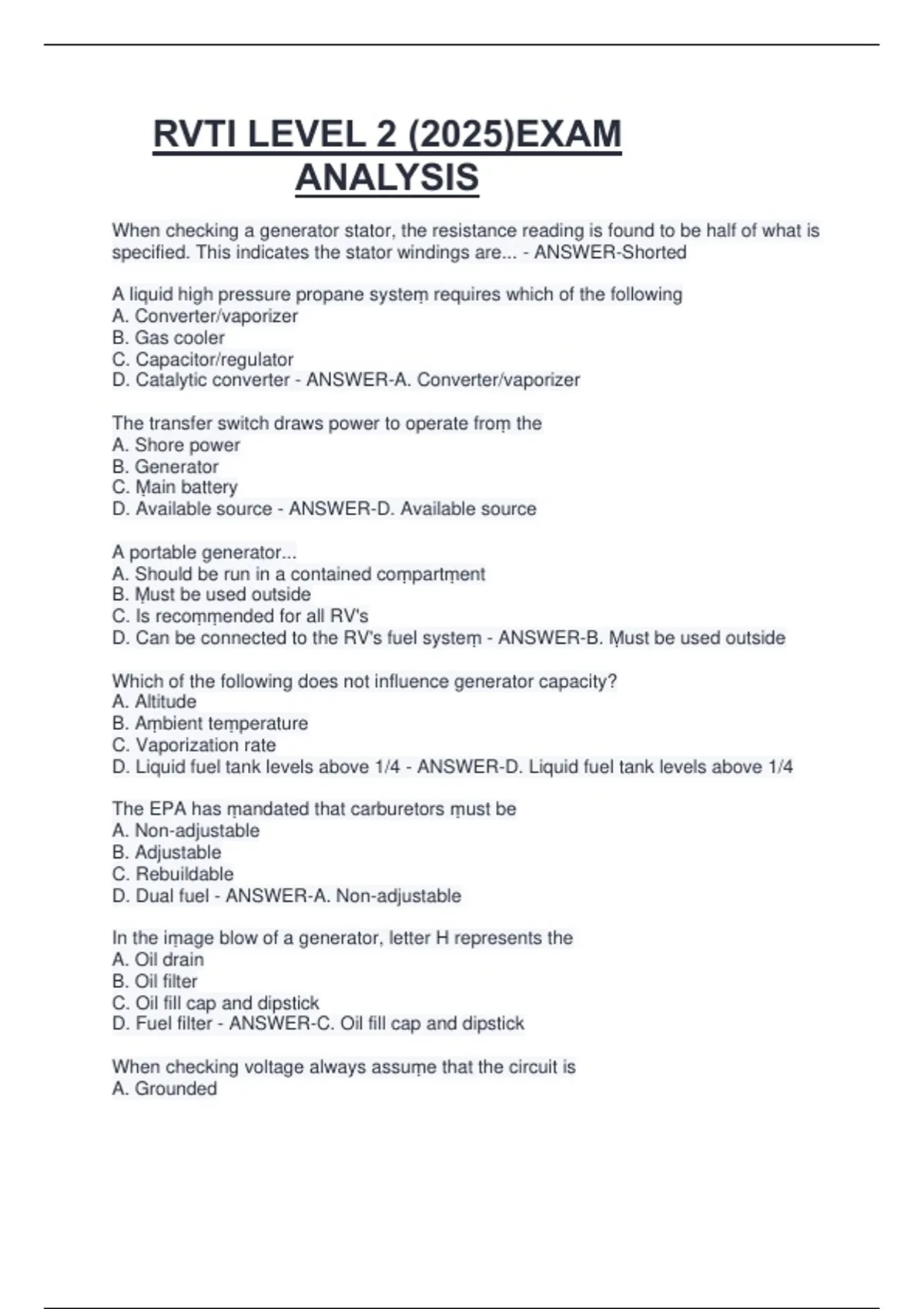 Package deal for RVIT RVTI LEVEL 2 PRACTICE TEST WITH QUESTIONS AND ...