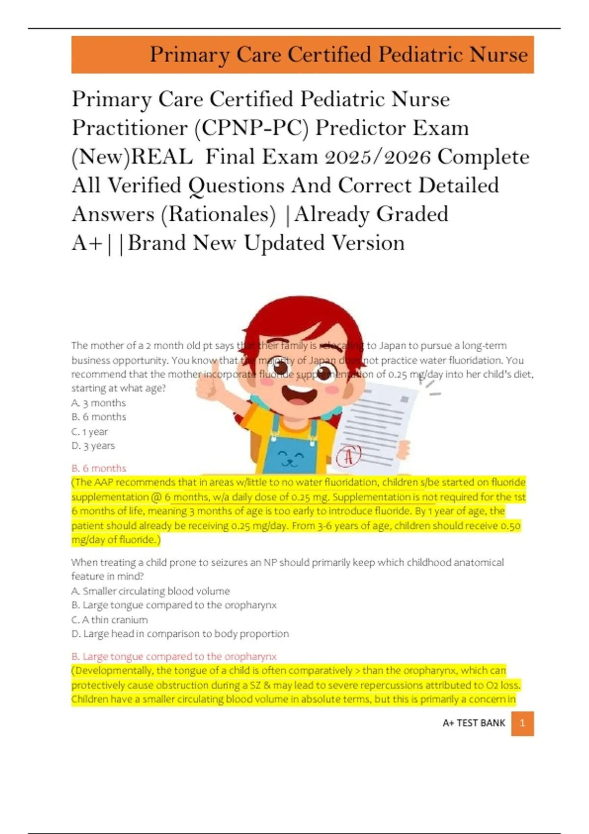 Primary Care Certified Pediatric Nurse Practitioner (CPNP-PC) Predictor ...