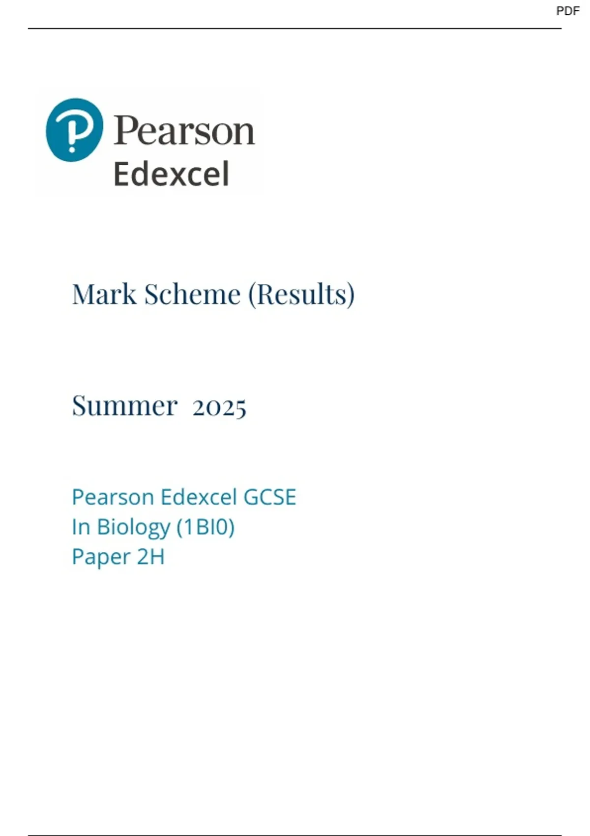 [Verified] June 2025 Edexcel GCSE Higher-Tier Biology Past Paper 2 Mark ...