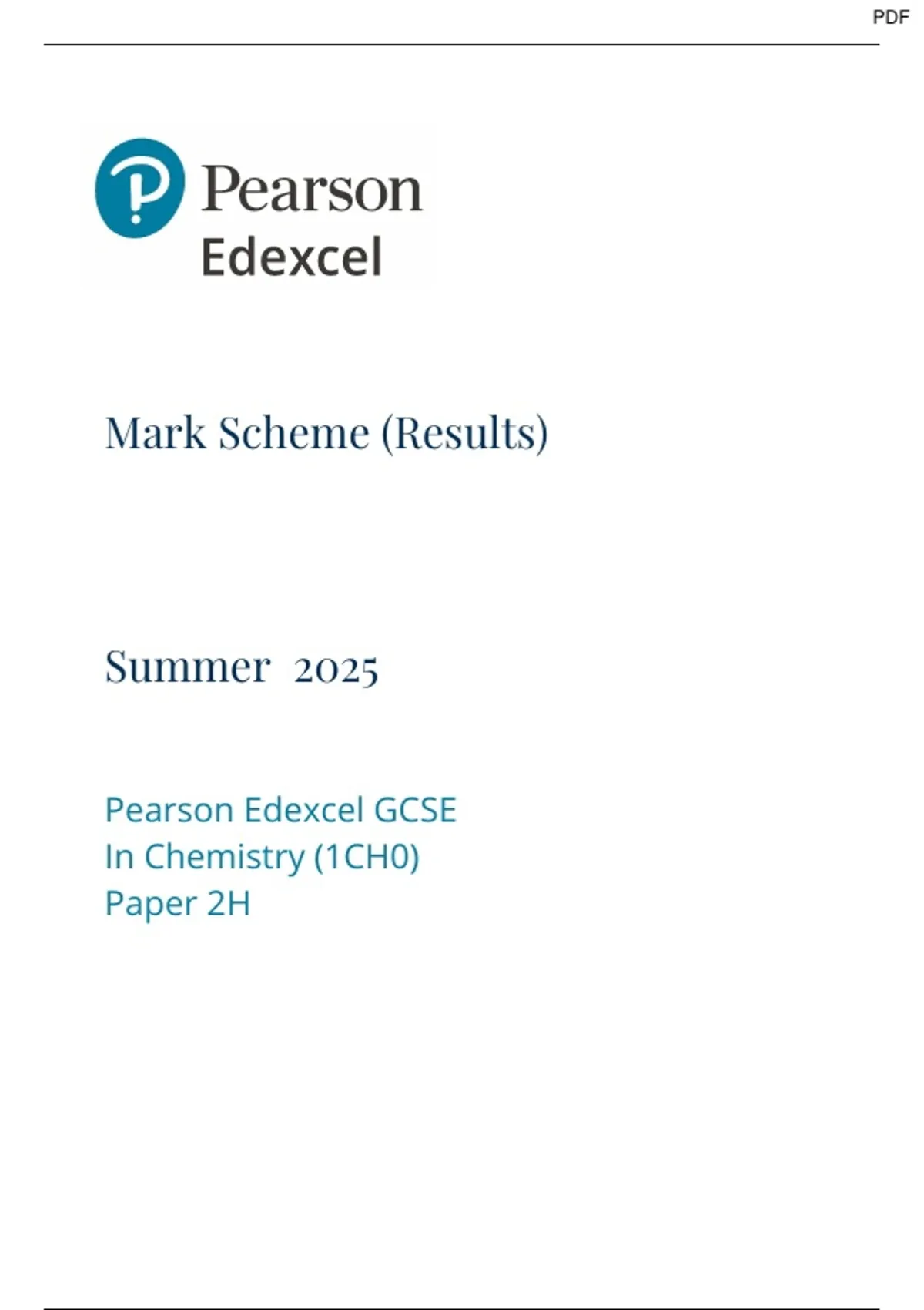 [Verified] June 2025 Edexcel GCSE Higher-Tier Chemistry Past Paper 2 ...