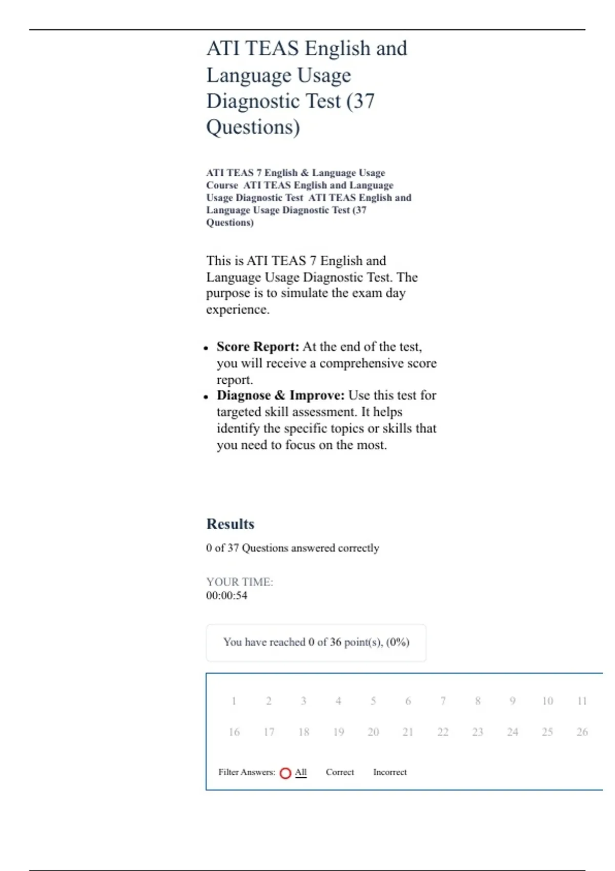 ATI TEAS 7 Complete Test Bank (Questions): Reading, Mathematics ...
