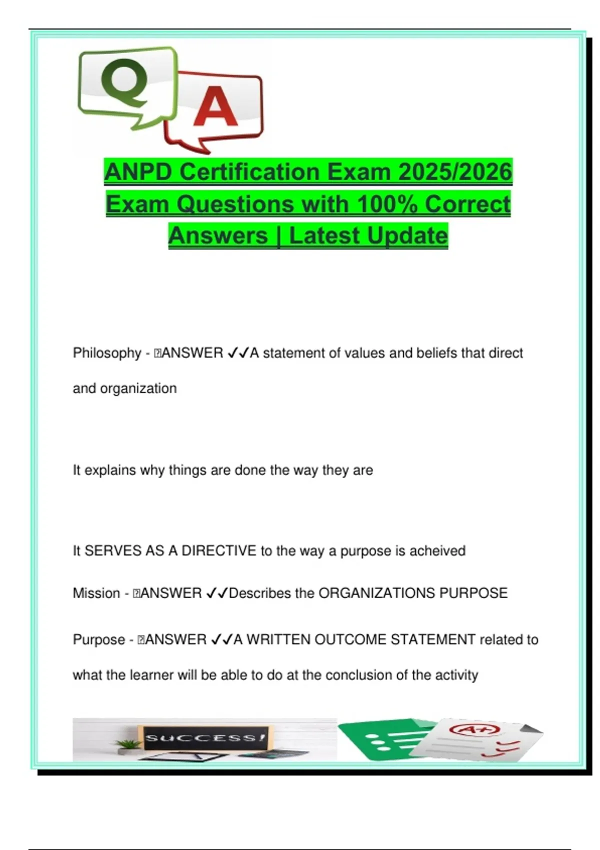 ANPD Certification Exam 2025/2026 – 70+ Verified Questions & Answers on ...