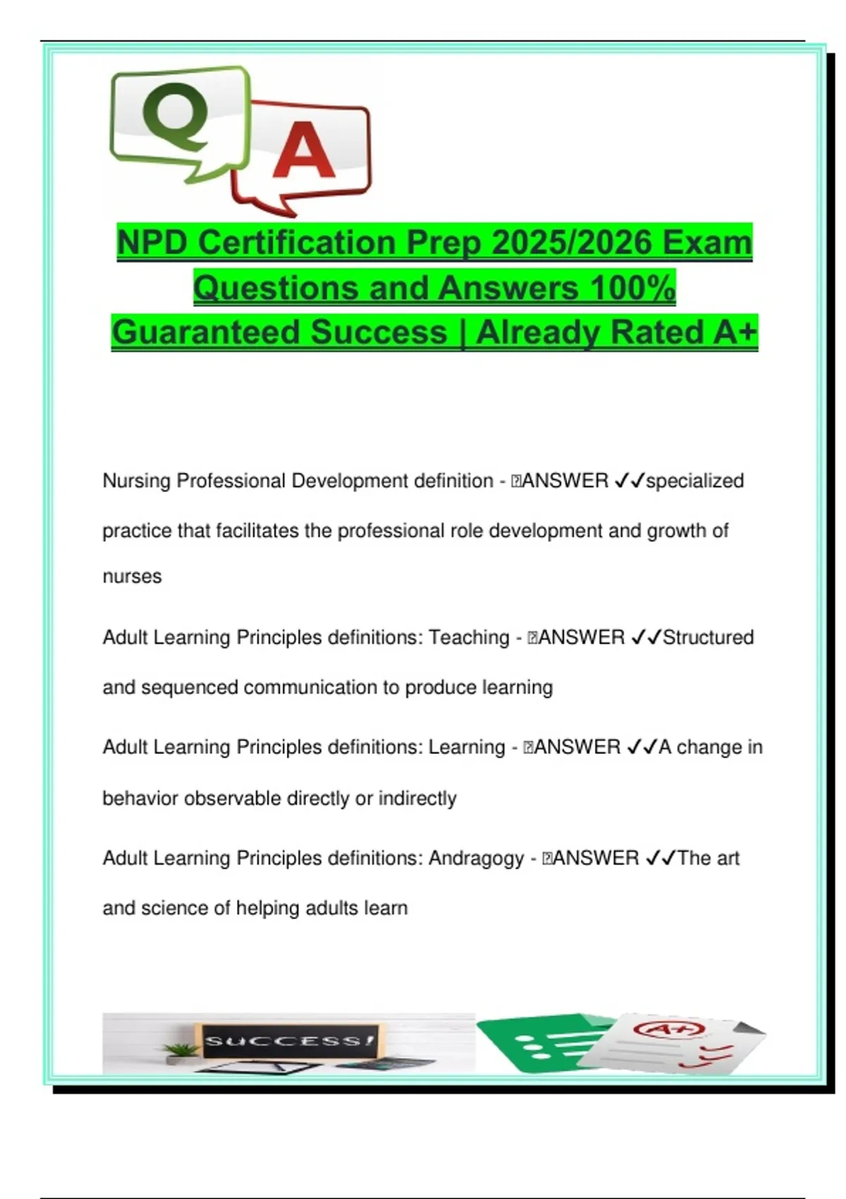 NPD Certification Prep 2025/2026 – 200+ Verified Questions & Answers ...