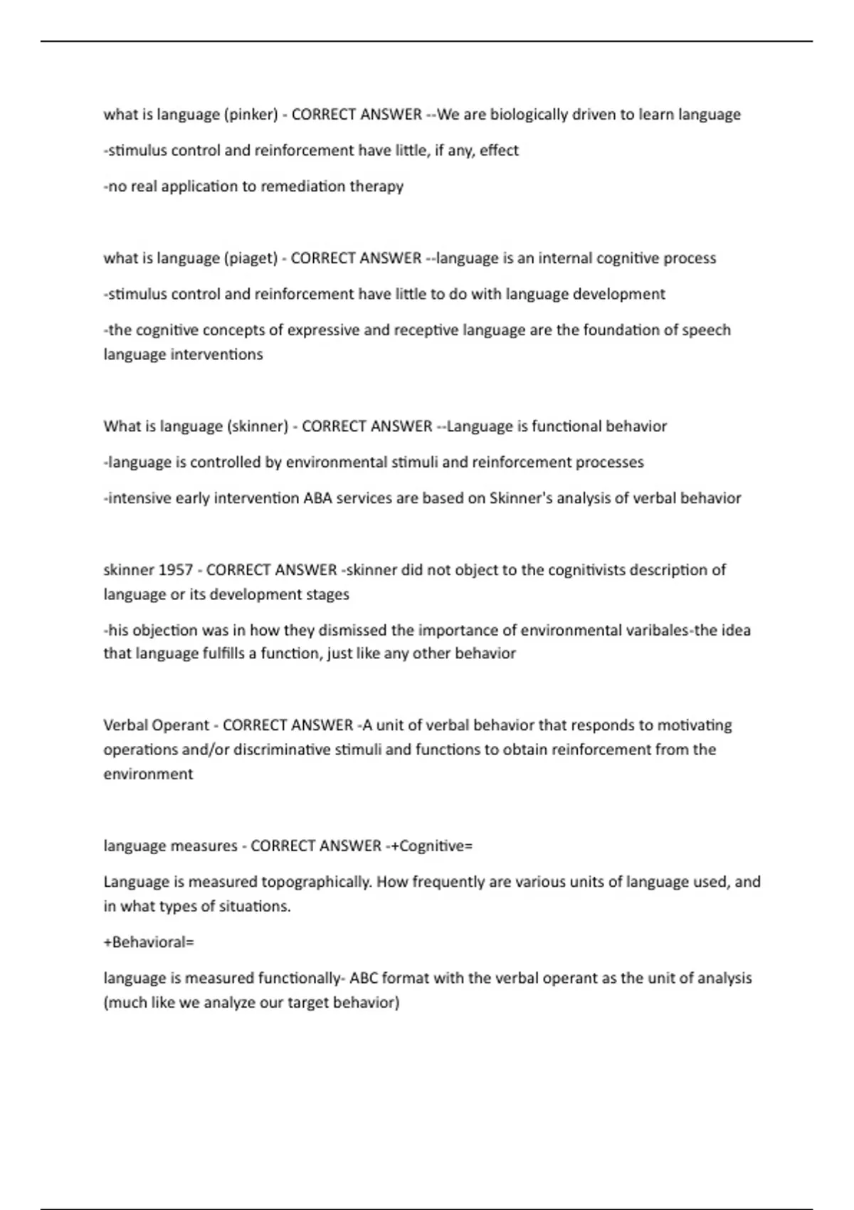 40 Hour RBT Training: (9/10) Verbal Operants Questions with Correct ...