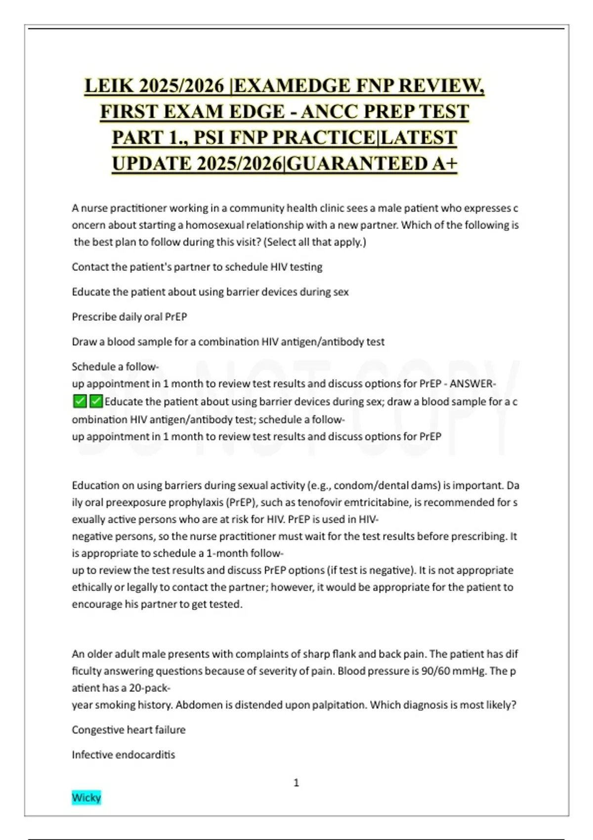 LEIK 2025/2026 |EXAMEDGE FNP REVIEW, FIRST EXAM EDGE - ANCC PREP TEST ...