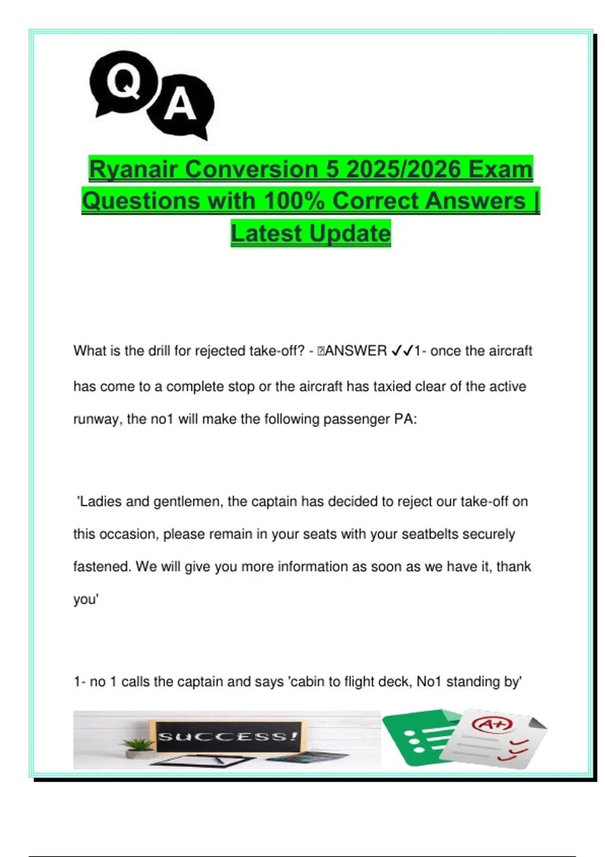 Ryanair Conversion 5 (2025/2026) – 180+ Expert-Verified Q&A on Ditching ...
