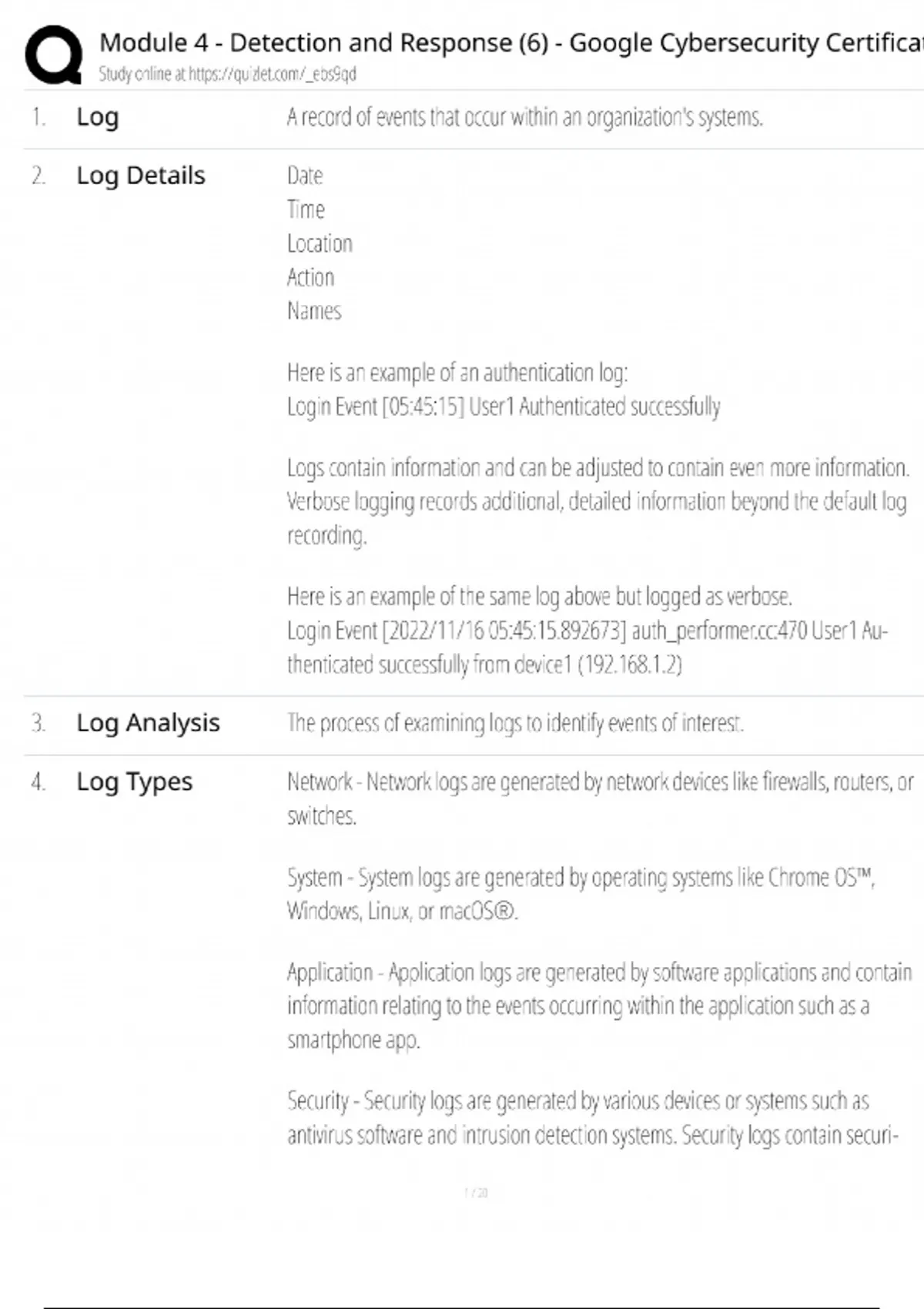 Google Cybersecurity Certificate / Module 4 Detection & Response ...