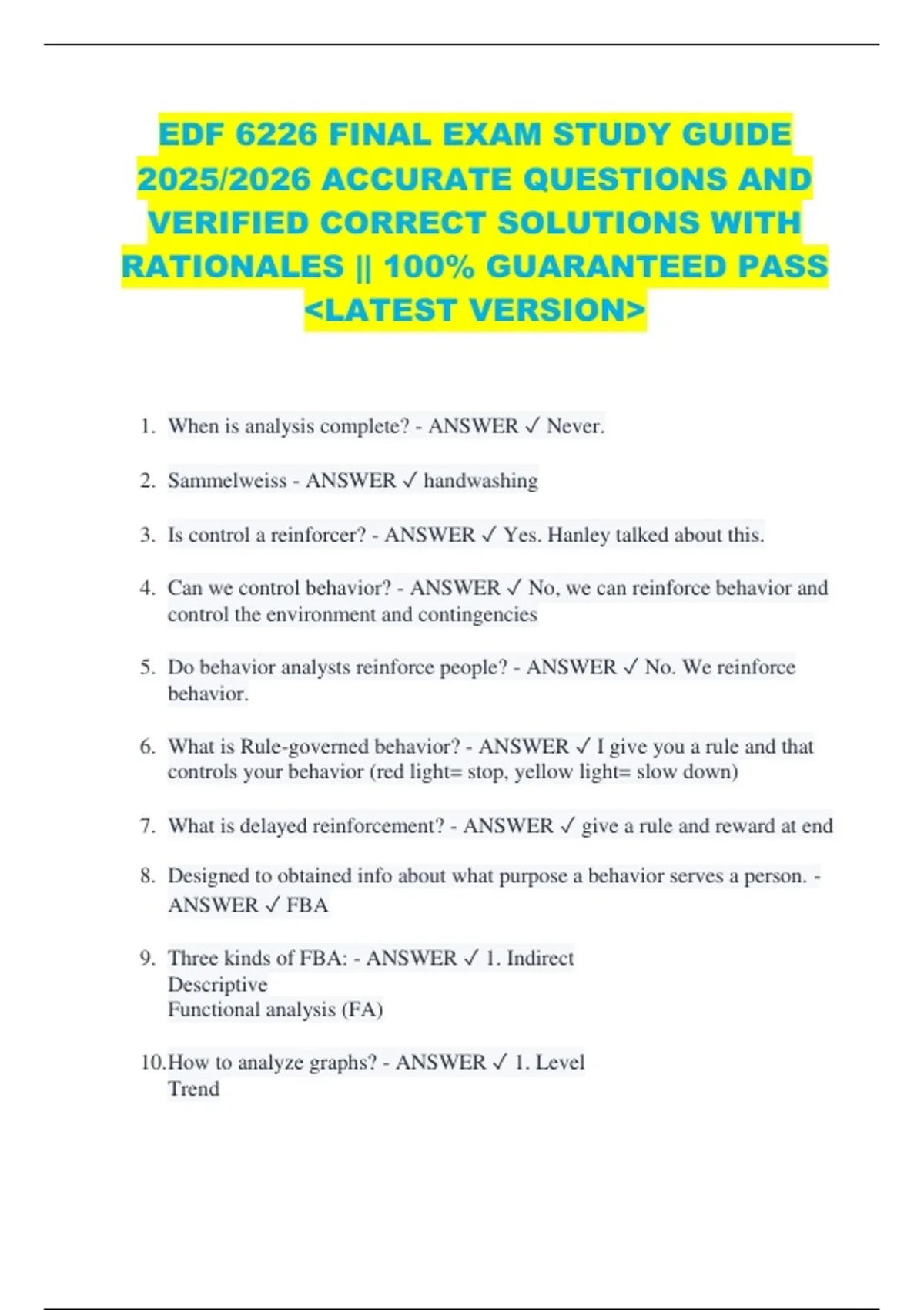 EDF 6226 FINAL EXAM STUDY GUIDE 2025/2026 ACCURATE QUESTIONS AND ...