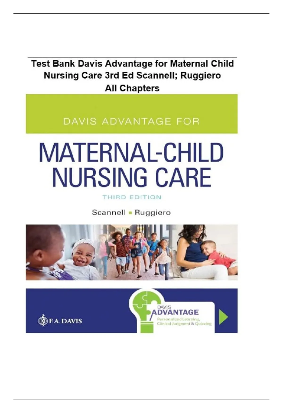 Test Bank for Davis Advantage for Maternal-Child Nursing Care 3rd ...